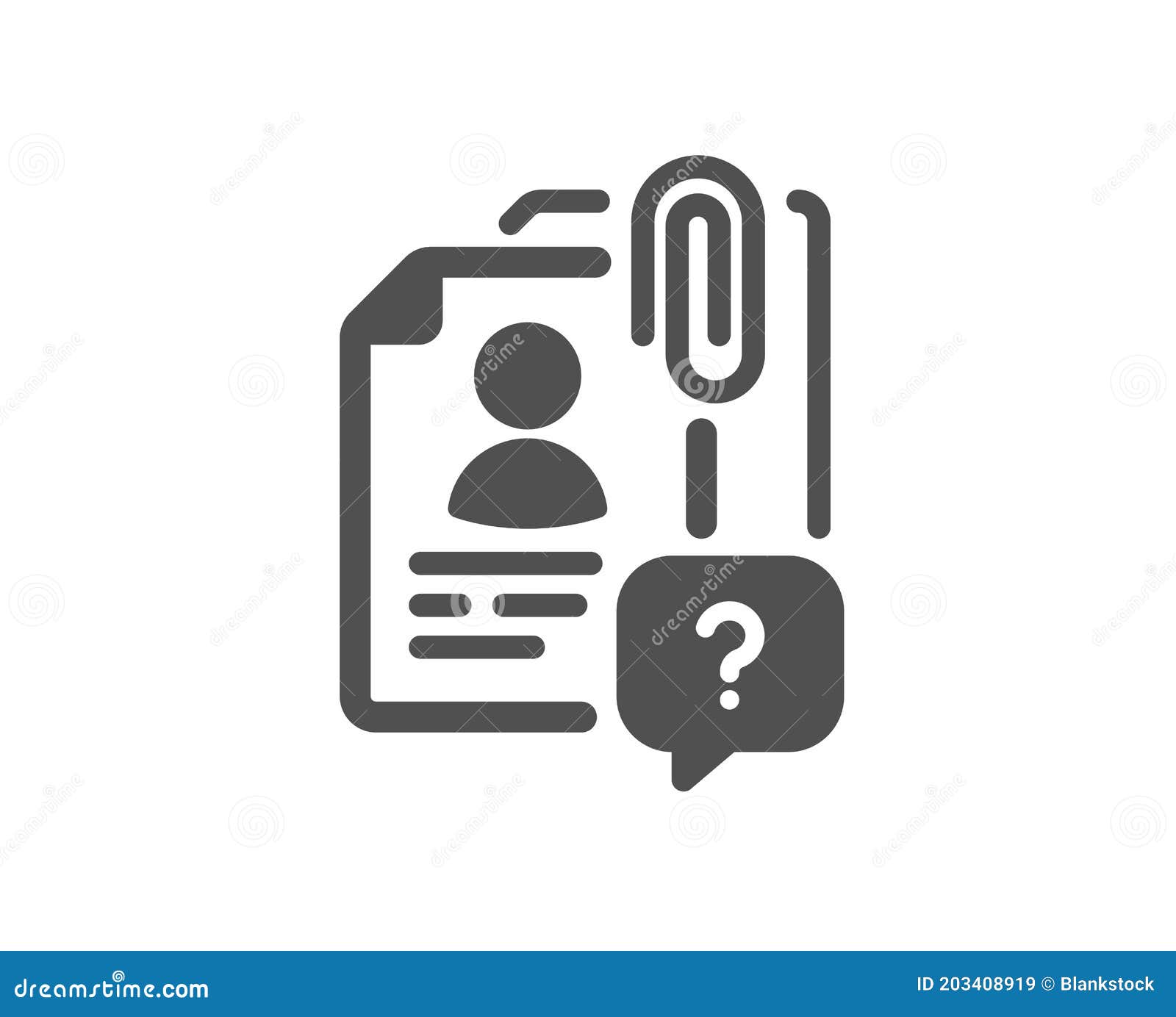 Search Employee Icon. Interview Candidate Sign. Vector Stock Vector ...