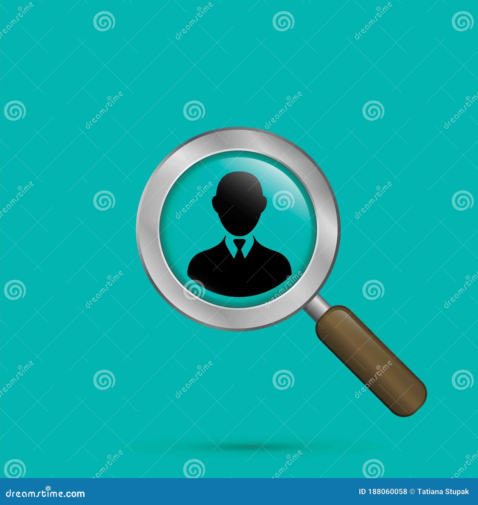 Search for Employees Human Resource. Search Man Vector Illustration ...