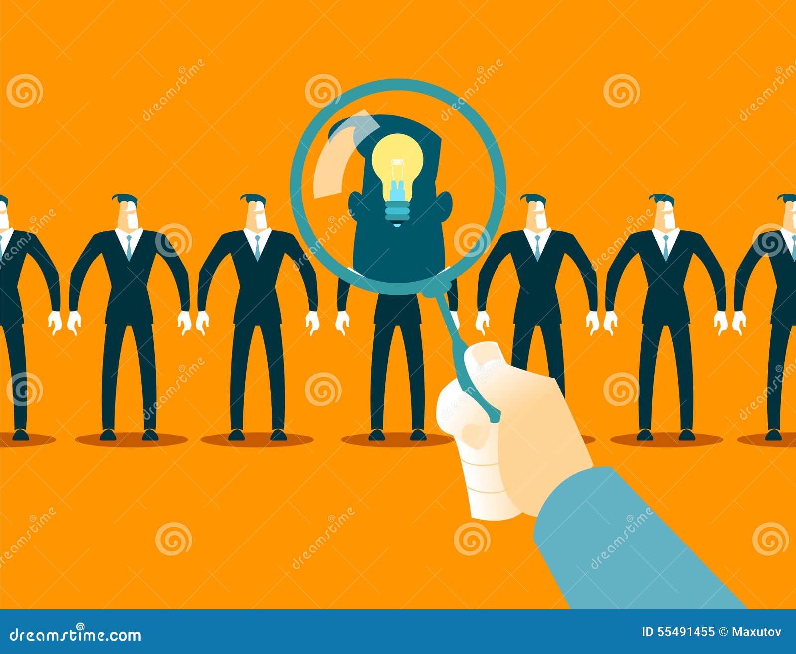 Search Employees. Selecting Ideas Stock Vector - Illustration of ...