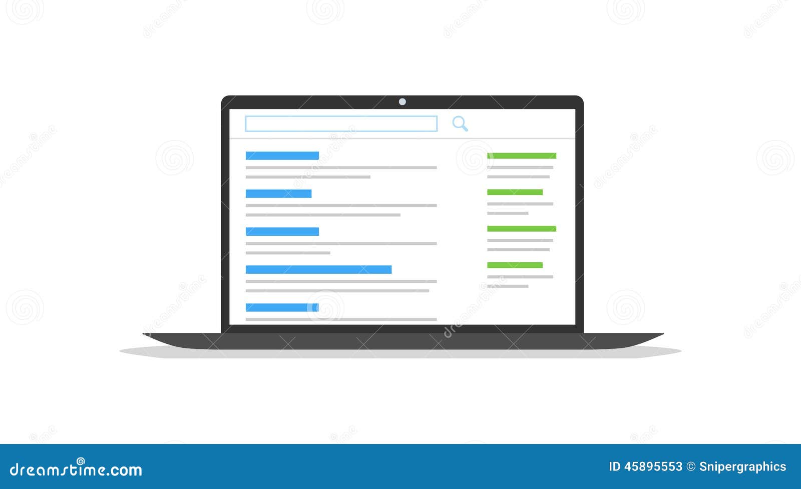 Search Engine Advertising Concept Stock Vector - Illustration of blank ...