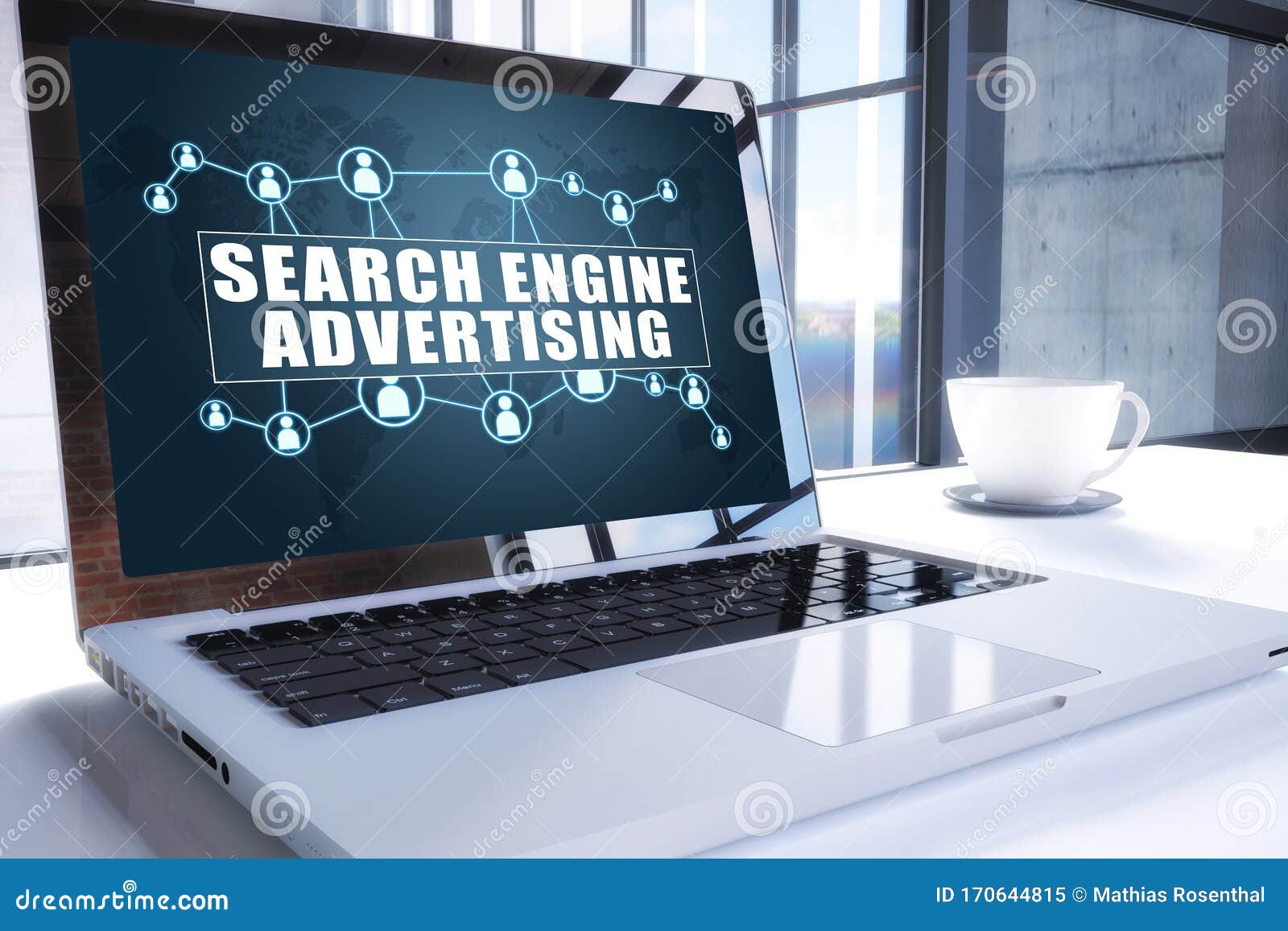 Search Engine Advertising stock illustration. Illustration of rendering ...