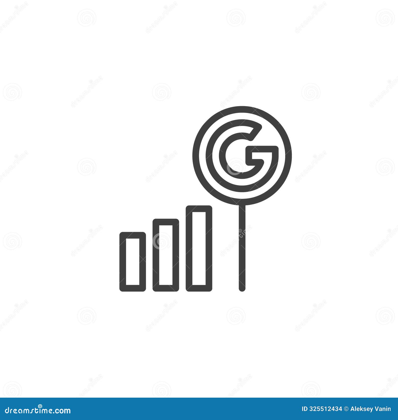 Search Engine Analytics Line Icon Stock Illustration - Illustration of ...