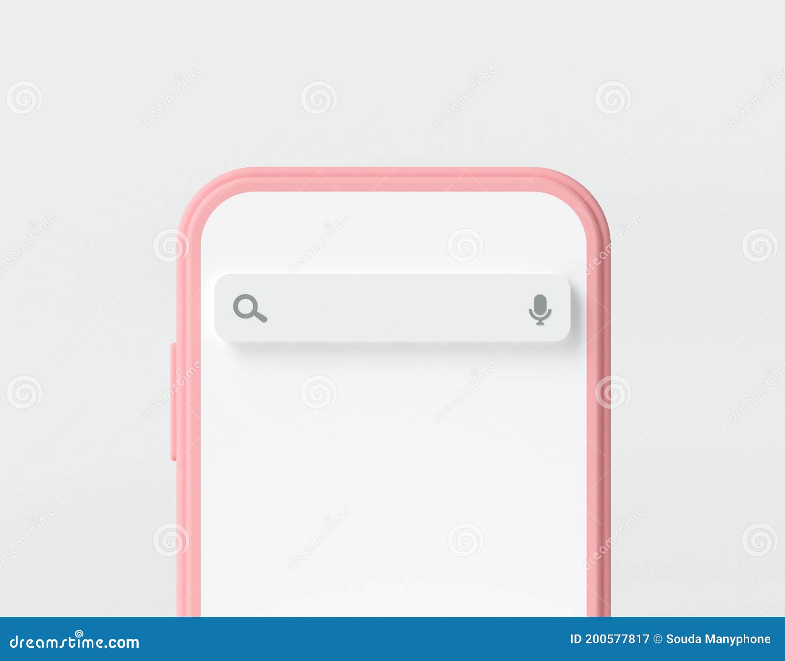 Search Engine Bar on Smartphone Screen Concept. Mobile Web Search on ...