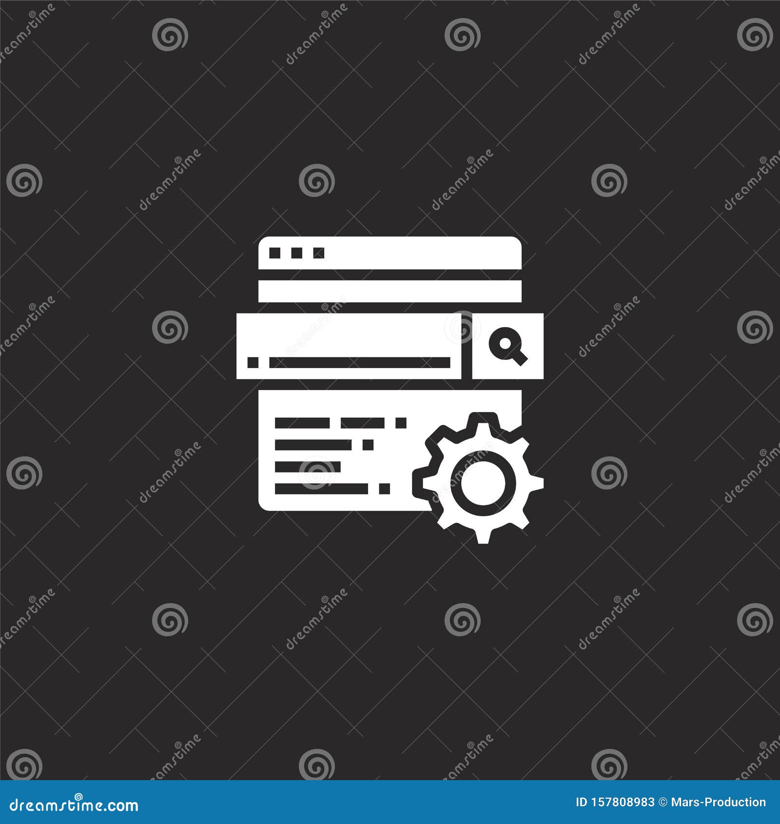Search Engine Icon. Filled Search Engine Icon for Website Design and ...