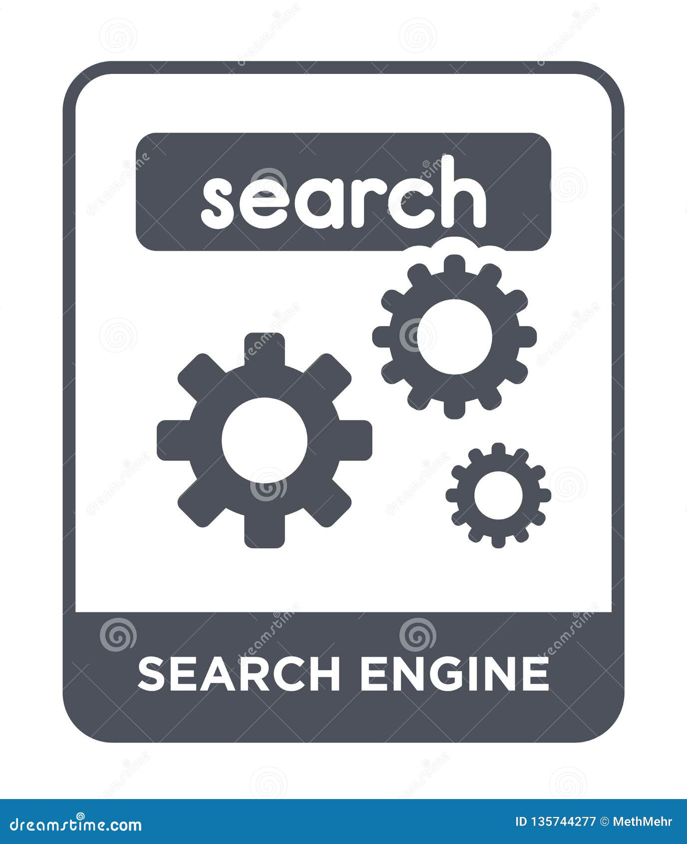 Search Engine Icon in Trendy Design Style. Search Engine Icon Isolated ...