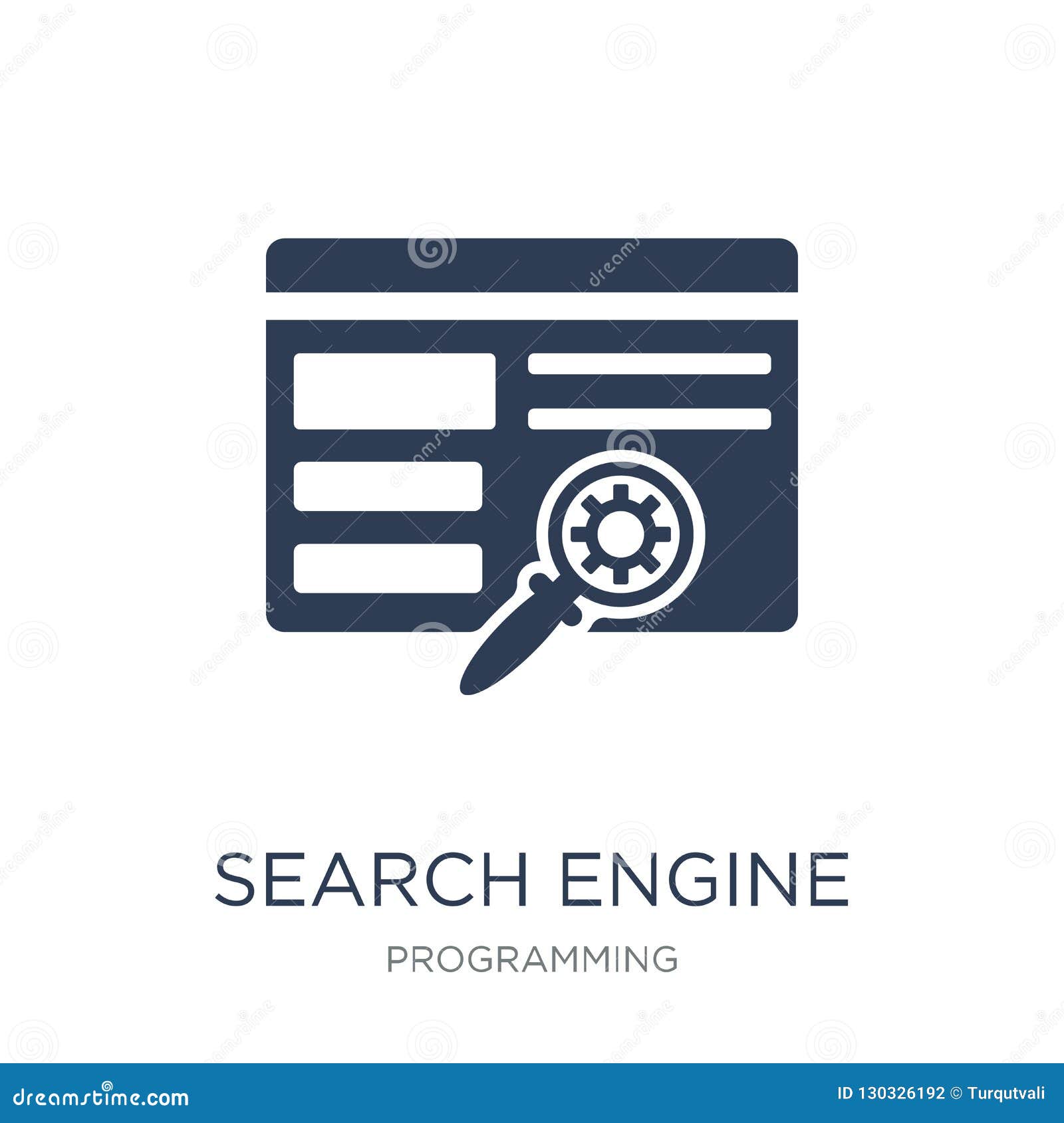 Search Engine Icon. Trendy Flat Vector Search Engine Icon on White ...