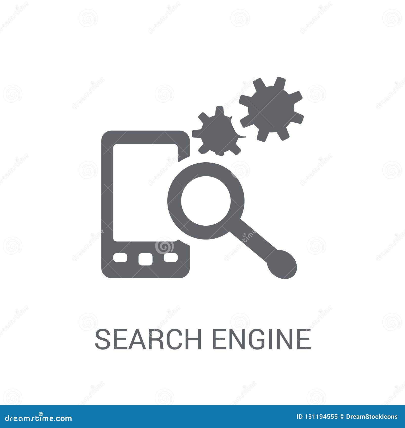 Search Engine Icon. Trendy Search Engine Logo Concept on White B Stock ...
