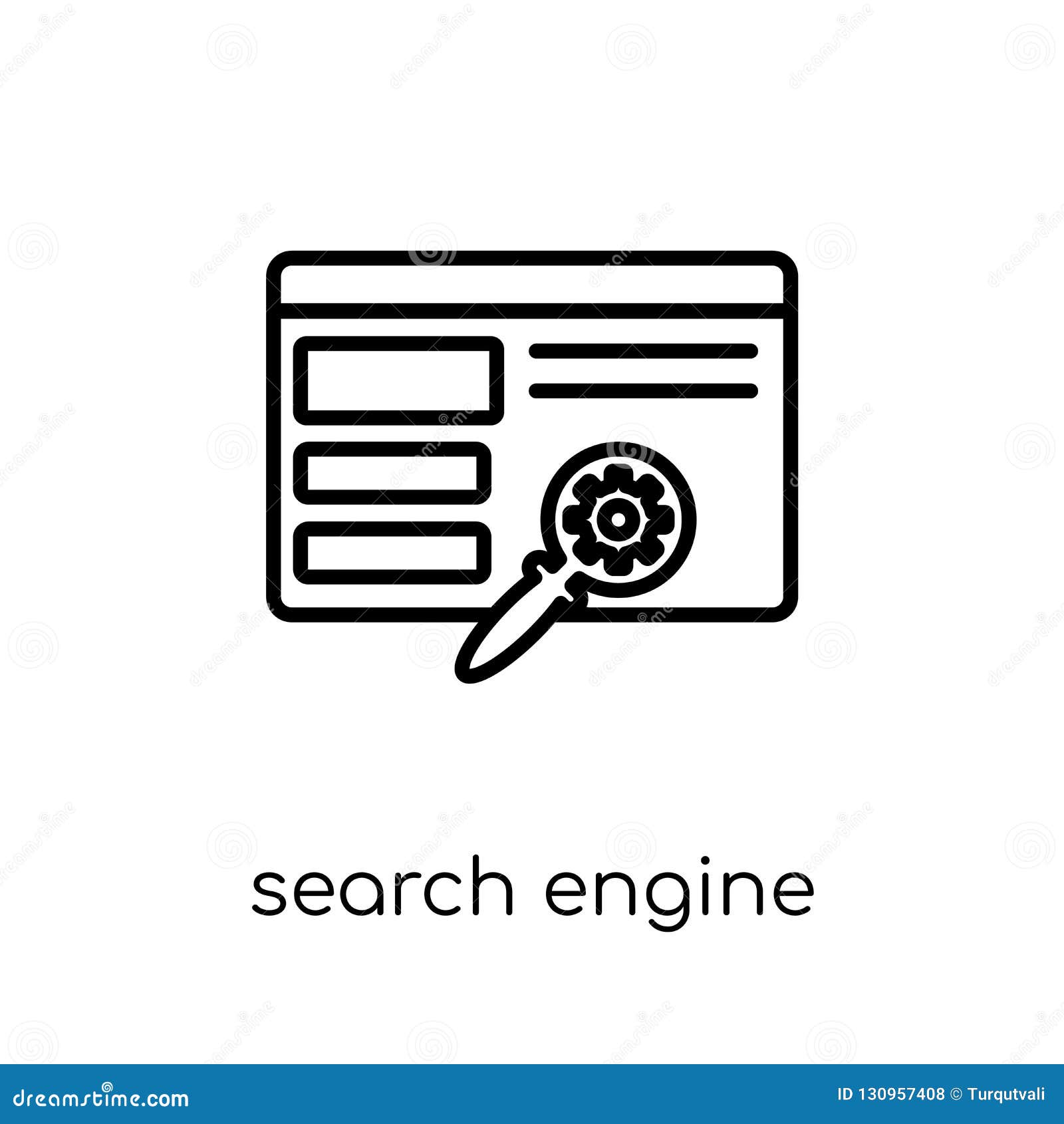 Search Engine Icon. Trendy Modern Flat Linear Vector Search Engine Icon ...