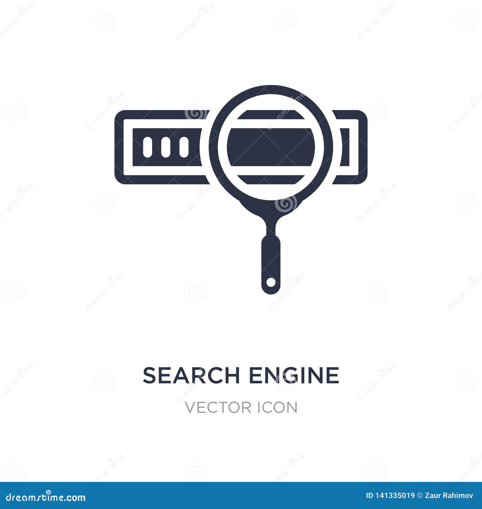 Search Engine Icon on White Background. Simple Element Illustration ...