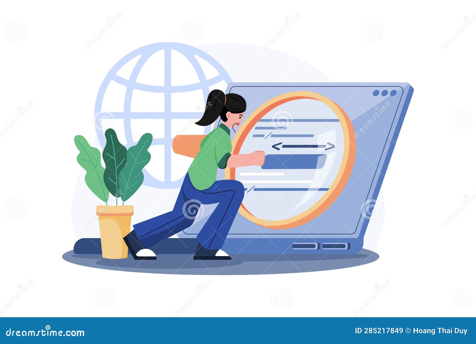 Search Engine Illustration Concept. a Flat Illustration Isolated on ...