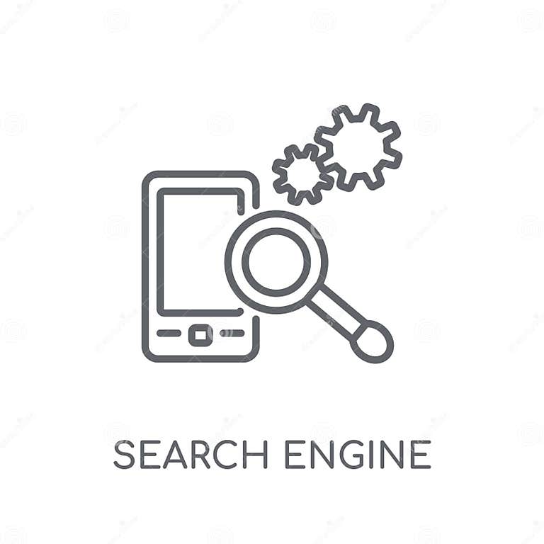 Search Engine Linear Icon. Modern Outline Search Engine Logo Con Stock ...