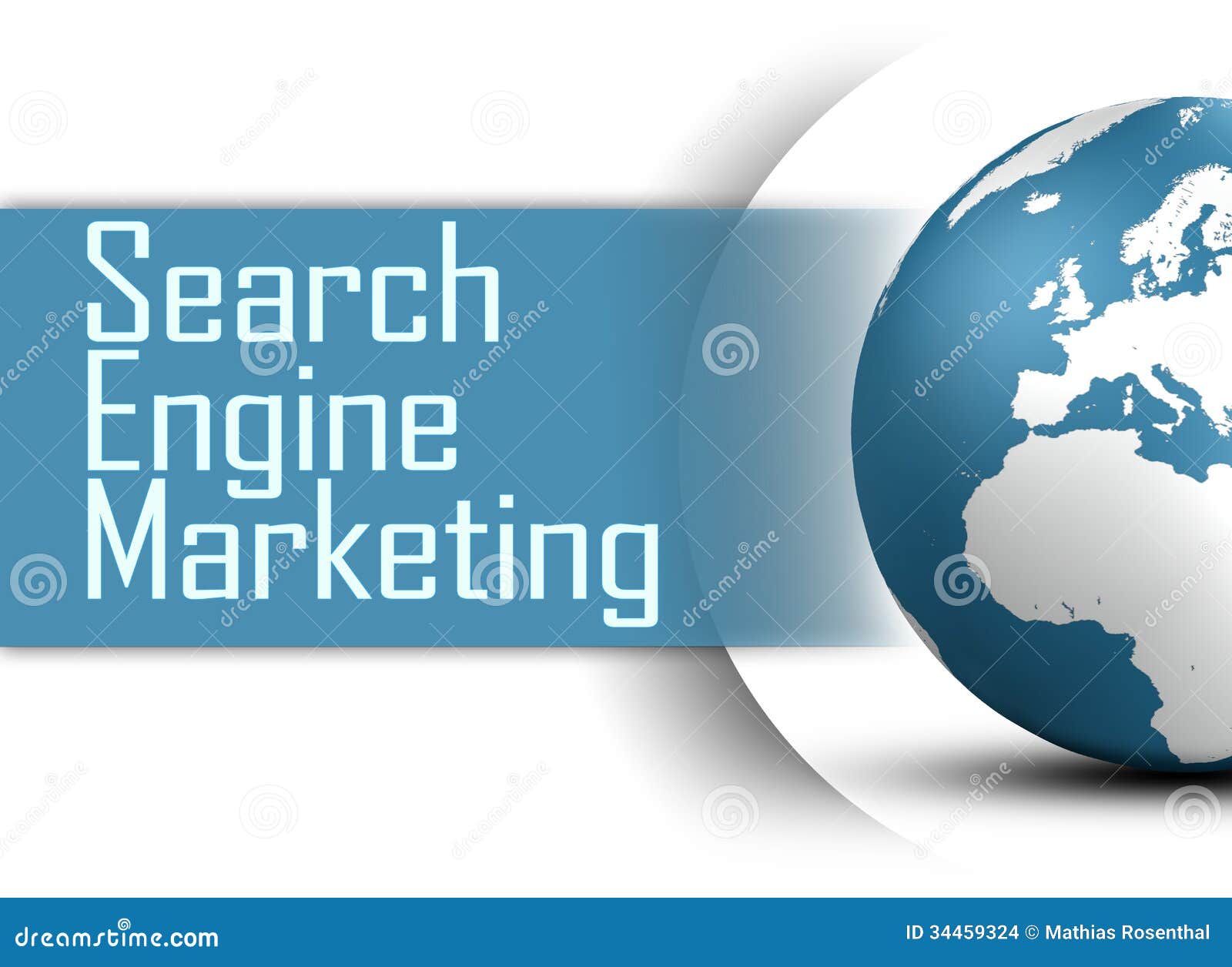 Search Engine Marketing stock illustration. Illustration of success ...