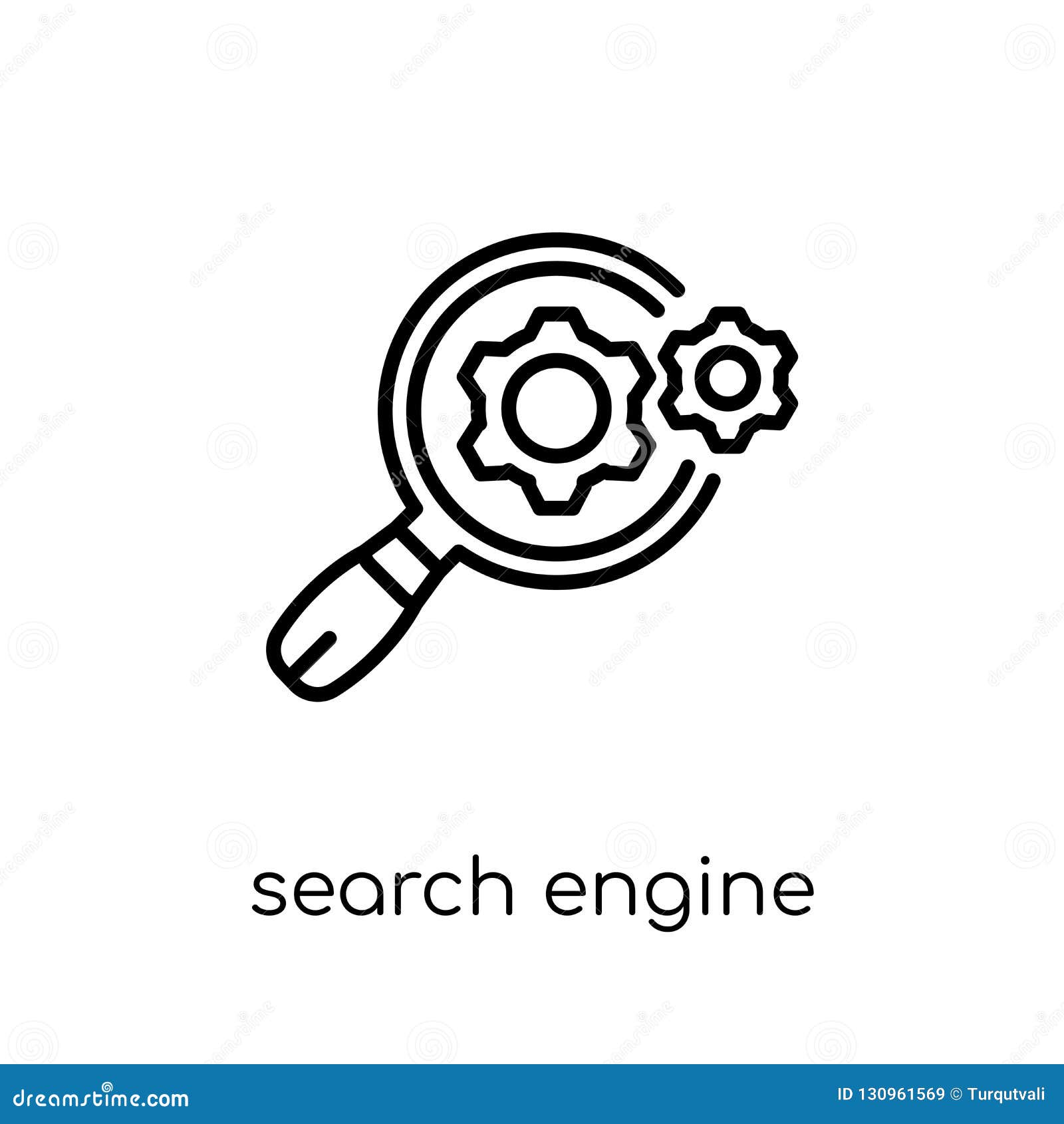 Search Engine Marketing Icon. Trendy Modern Flat Linear Vector S Stock ...