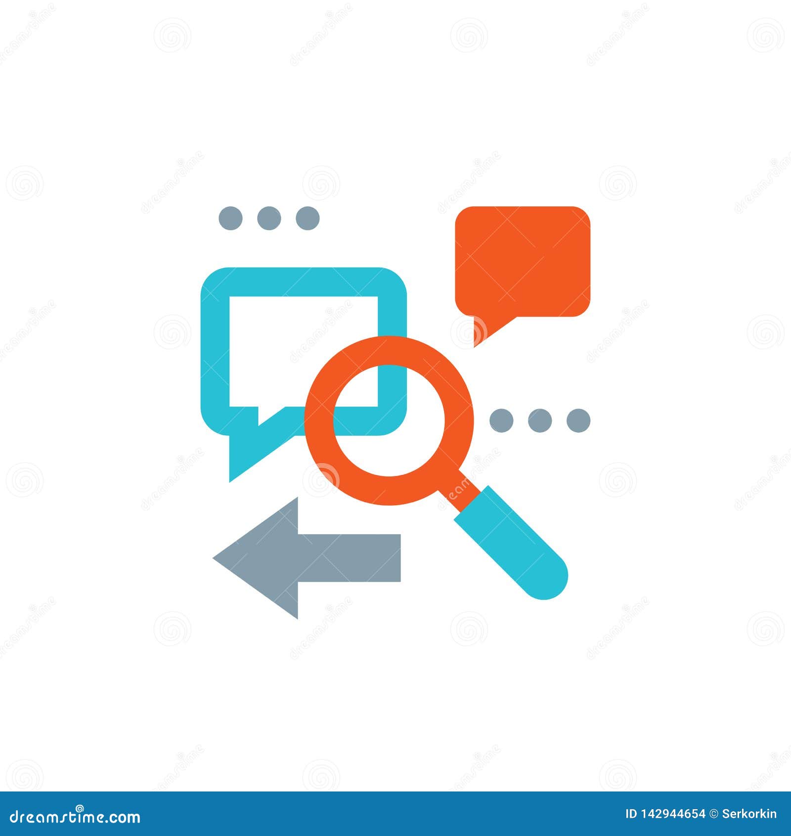 Search Engine Optimization - Concept Vector Illustration. Magnifier ...