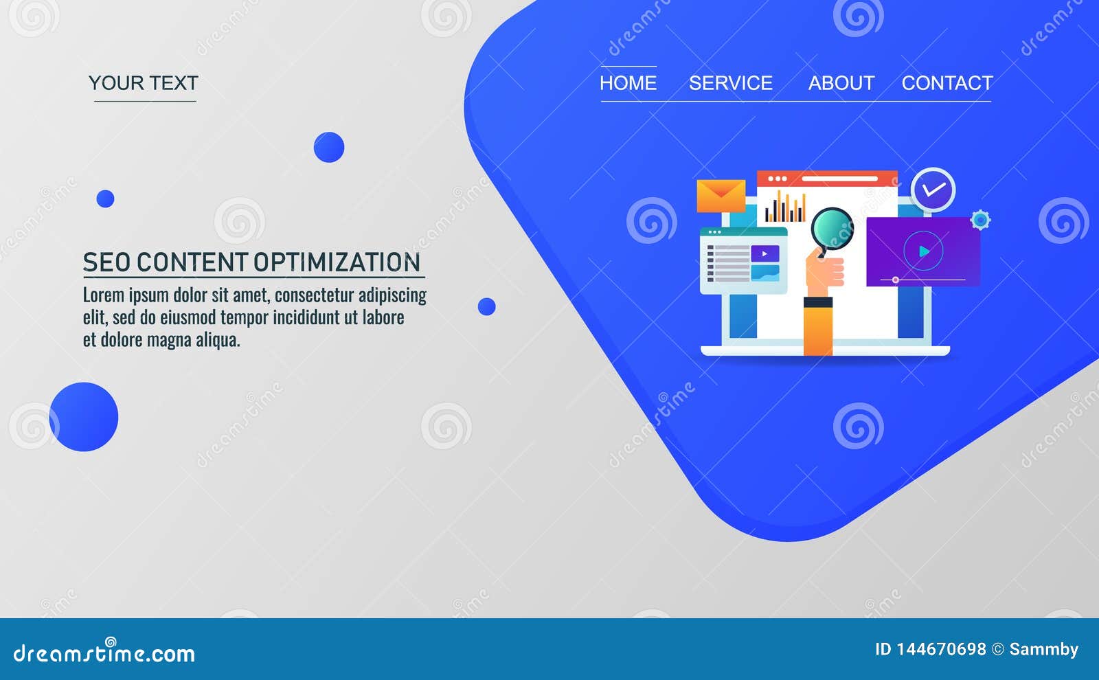 Search Engine Optimization, Content Marketing for Websites, Vector Web ...