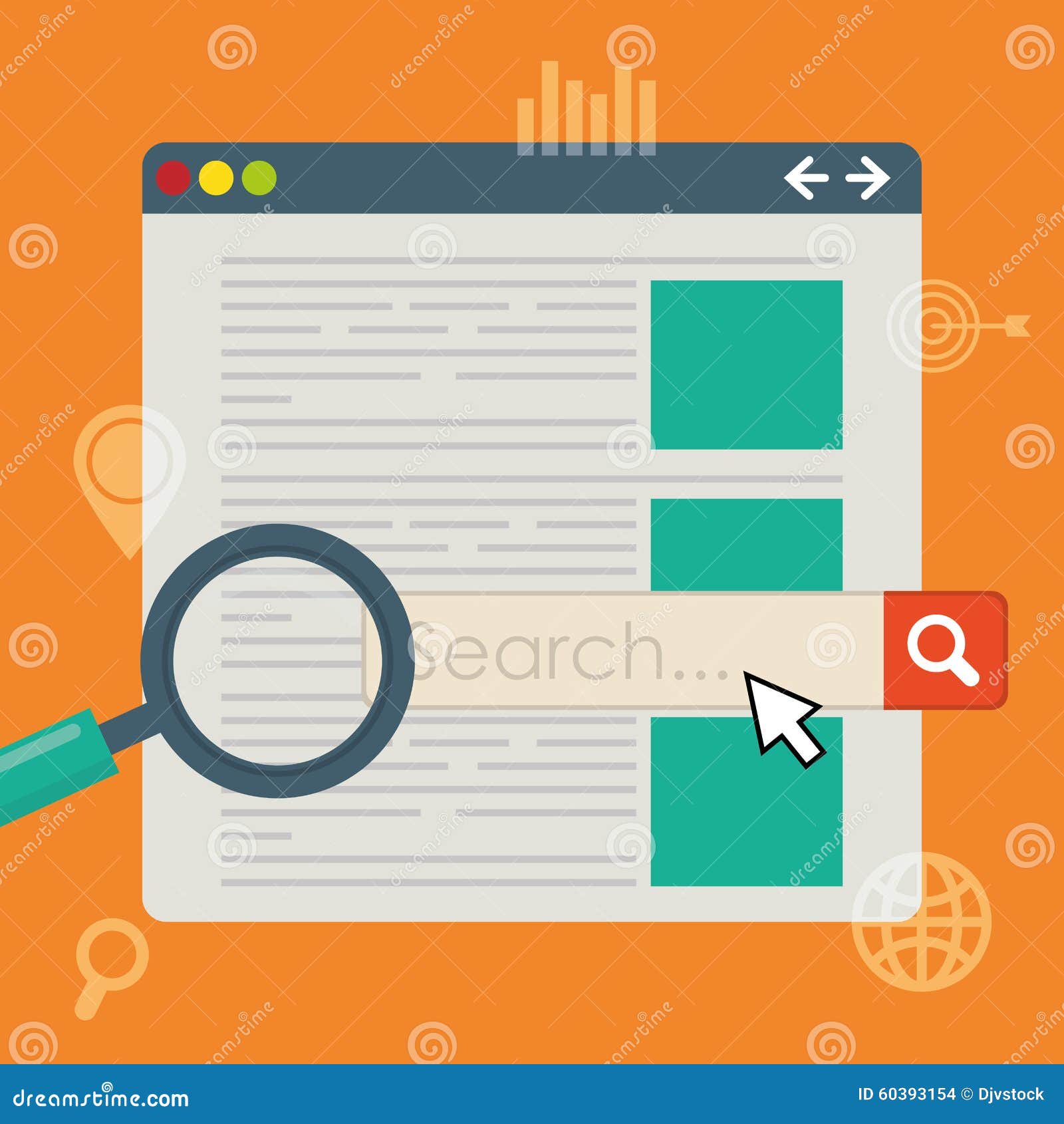 Search Engine Optimization Design Stock Vector - Illustration of online ...