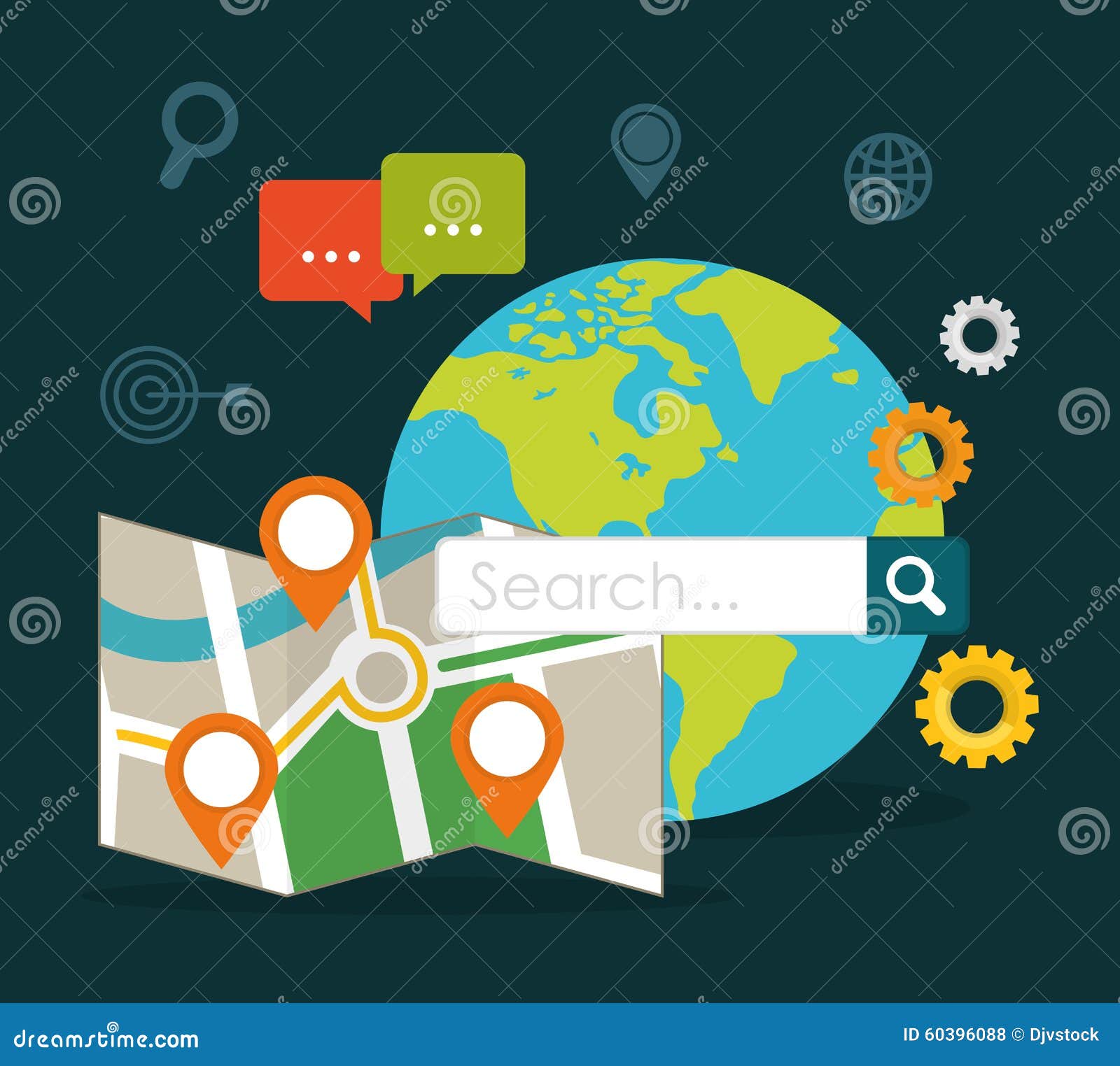 Search Engine Optimization Design Stock Vector - Illustration of ...