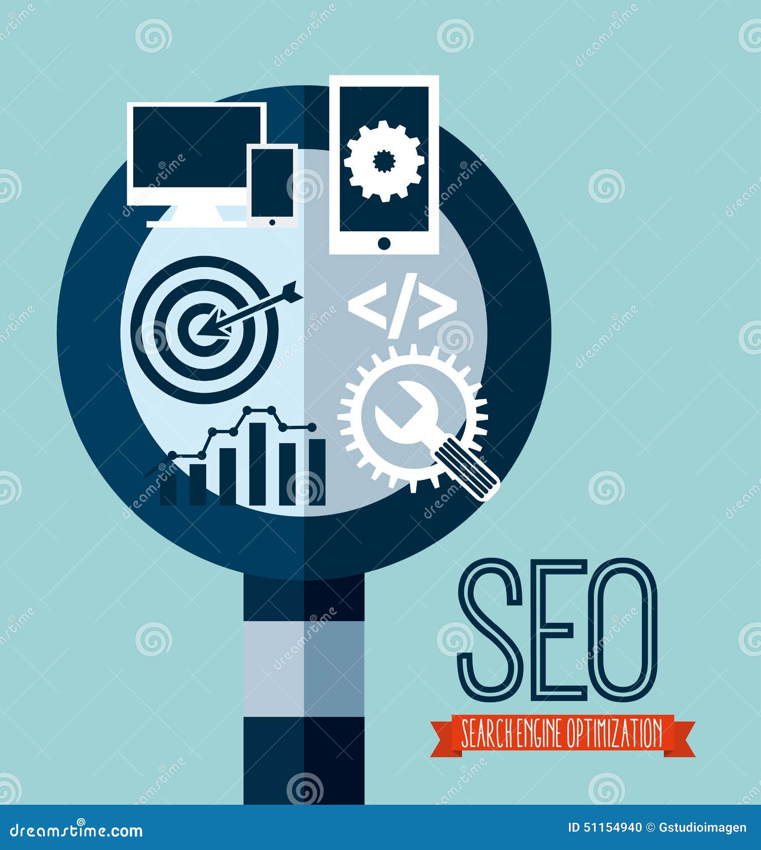 Search engine optimization stock vector. Illustration of development ...