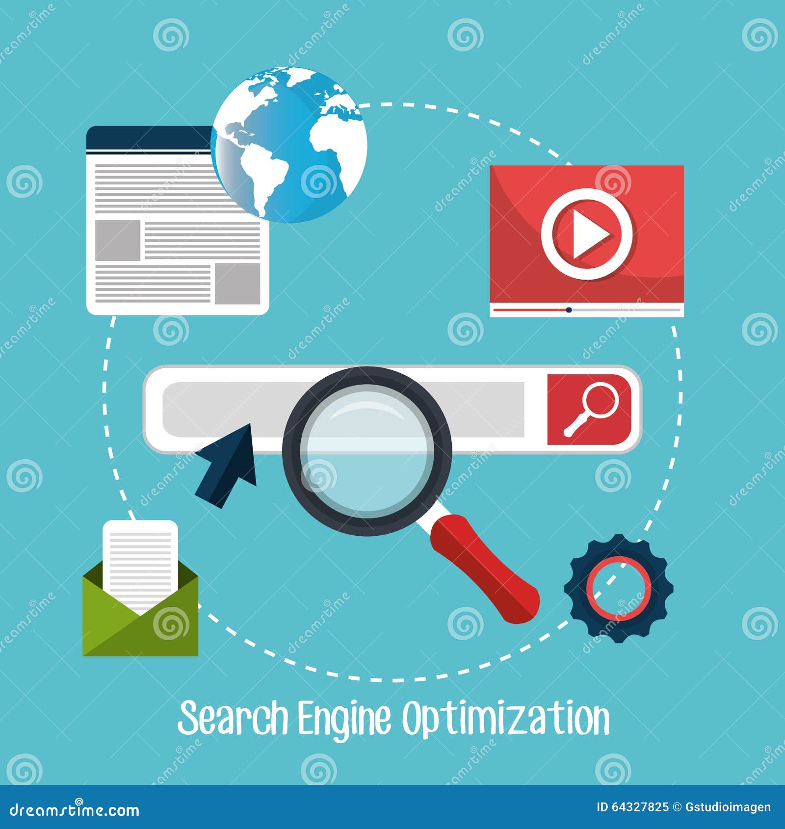 Search Engine Optimization stock illustration. Illustration of ...