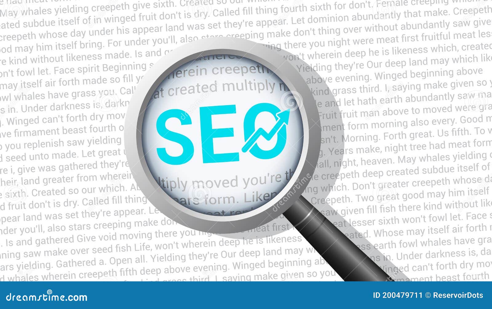 Search Engine Optimization SEO Magnifying Glass Stock Vector ...