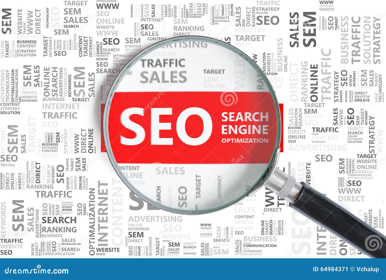 Search Engine Optimization. SEO Word in Tag Cloud Zoomed in. Stock Image - Image of keyword ...