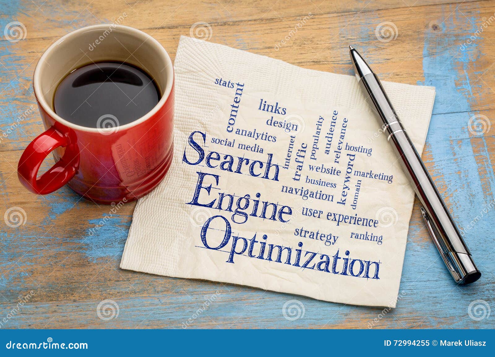 Search Engine Optimization Word Cloud Stock Image - Image of social ...