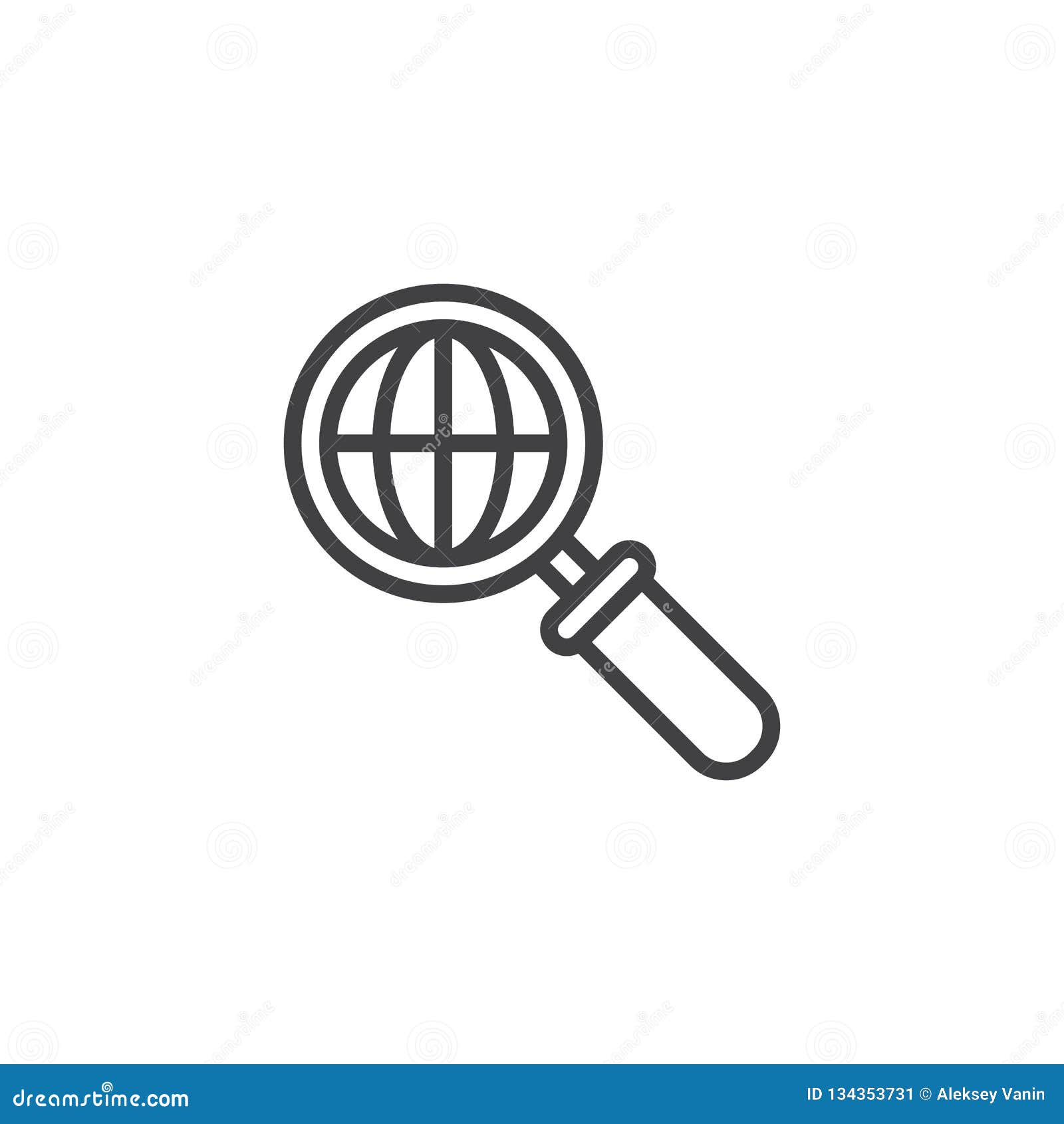 Search engine outline icon stock vector. Illustration of symbol - 134353731