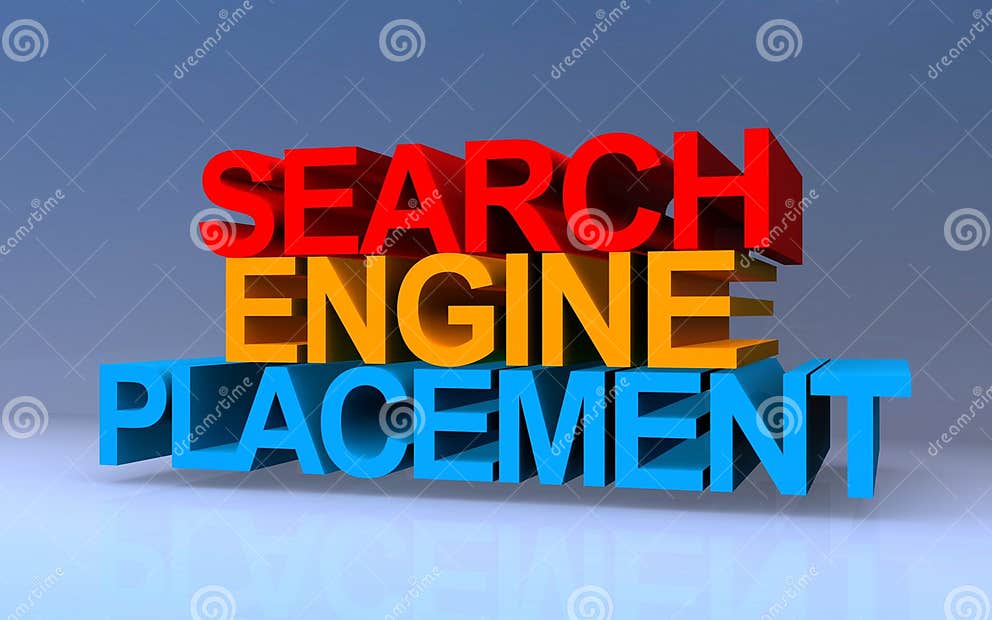 Search Engine Placement on Blue Stock Illustration - Illustration of ...