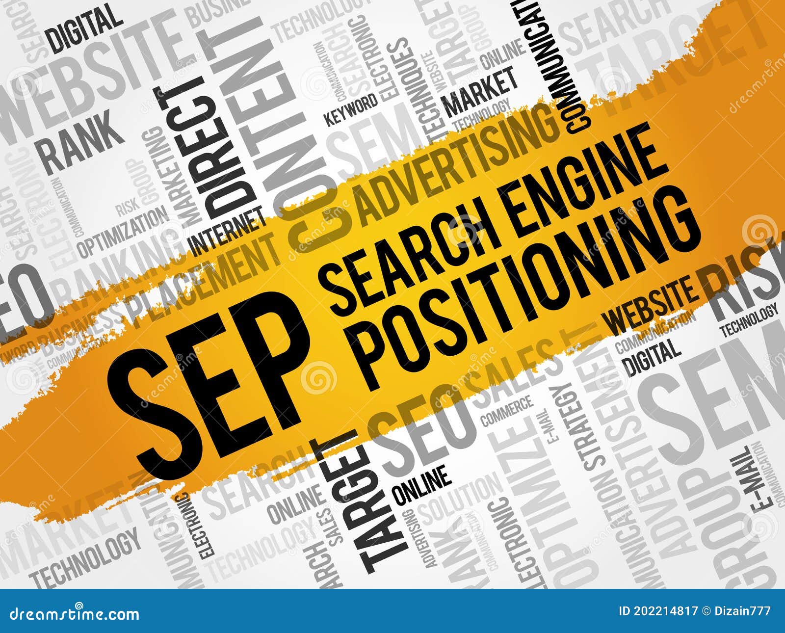Search Engine Positioning Word Cloud Stock Illustration - Illustration ...