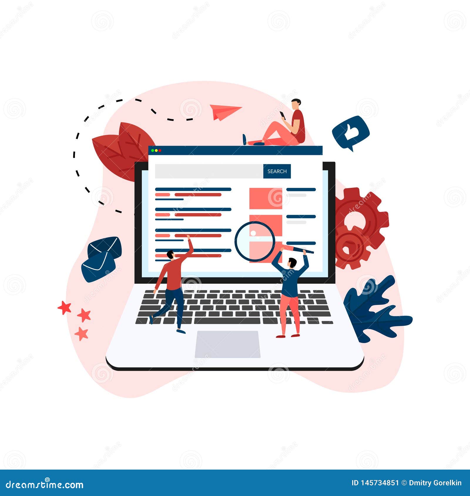 Search Engine Result Pag Vector, Page Showing Search Results of a Query ...