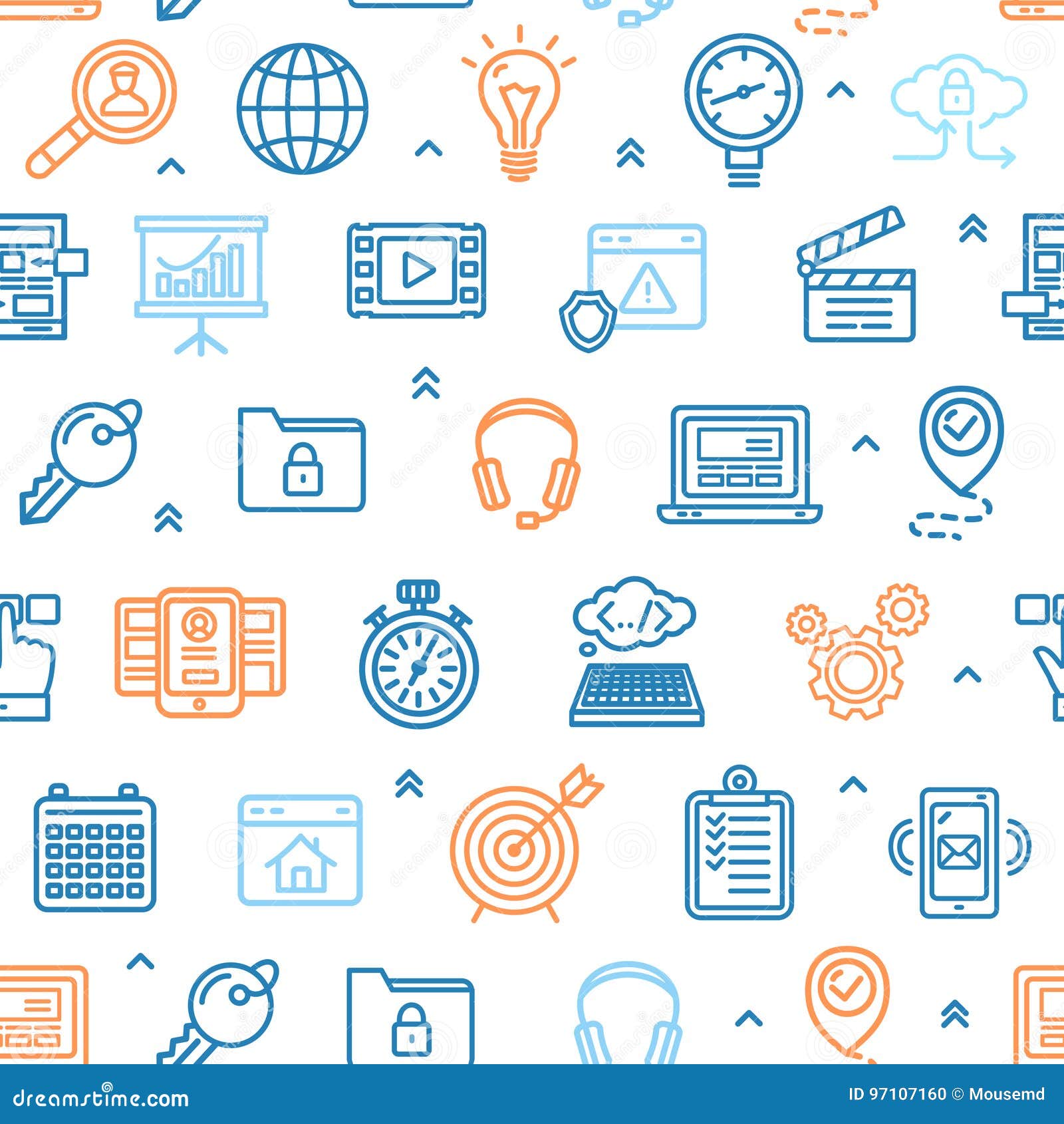 Search Engine Seo Pattern Background. Vector Stock Vector ...