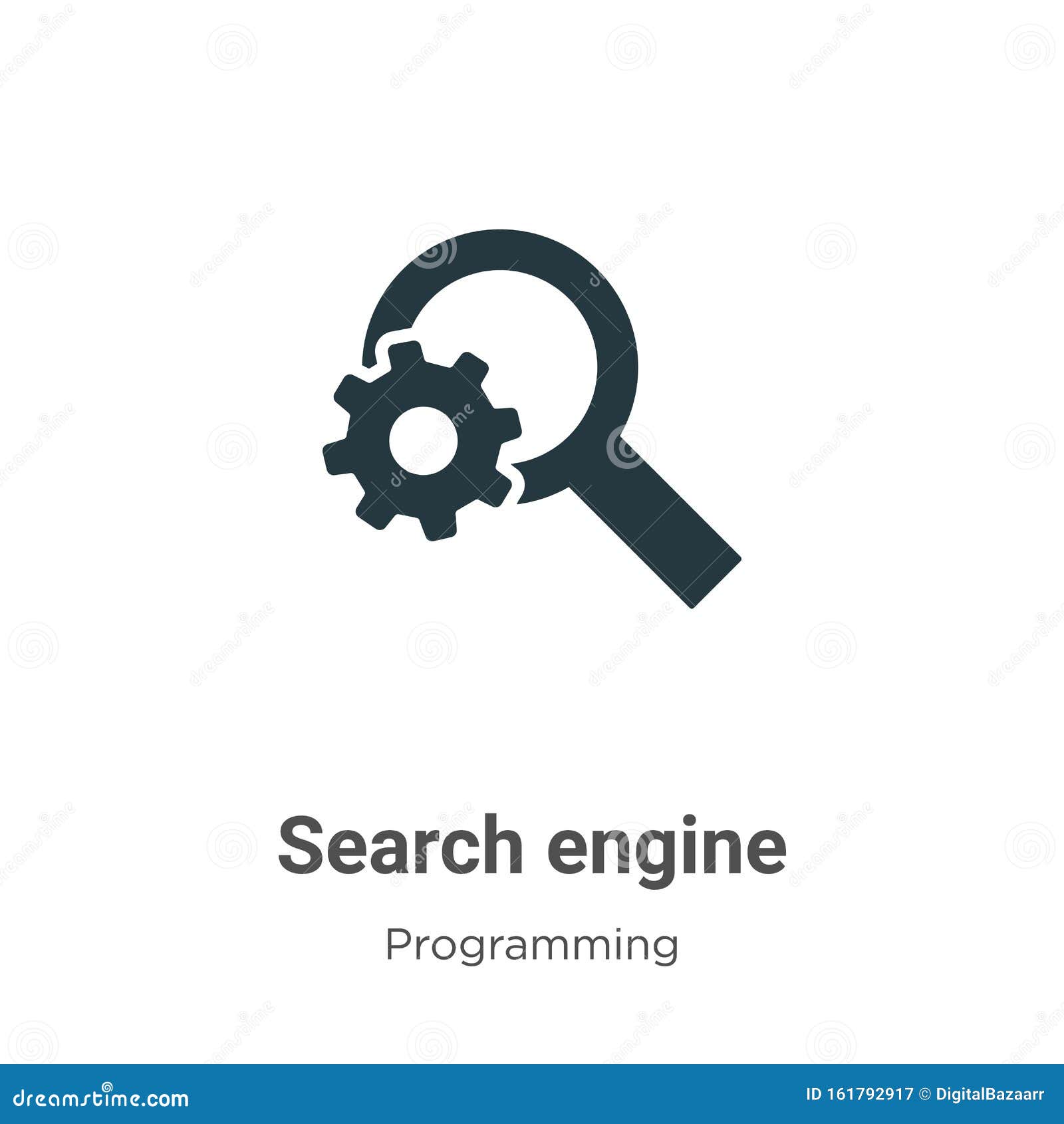 Search Engine Vector Icon on White Background. Flat Vector Search ...