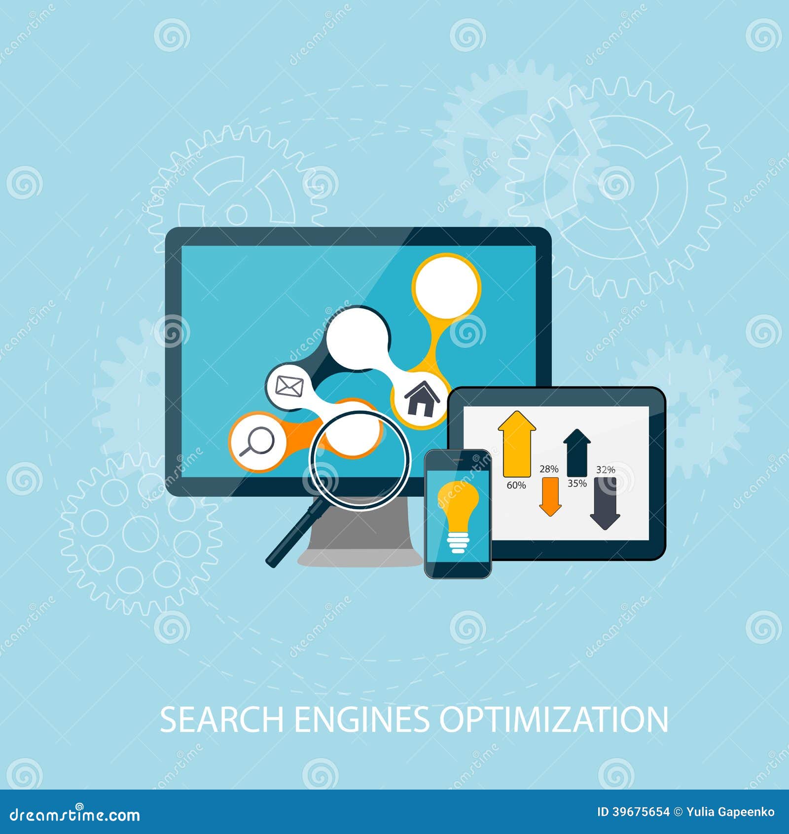 Search Engines Optimization Concept Vector Illustration Stock Vector ... Search Engines Optimization Concept Vector Illustration Stock Vector ...