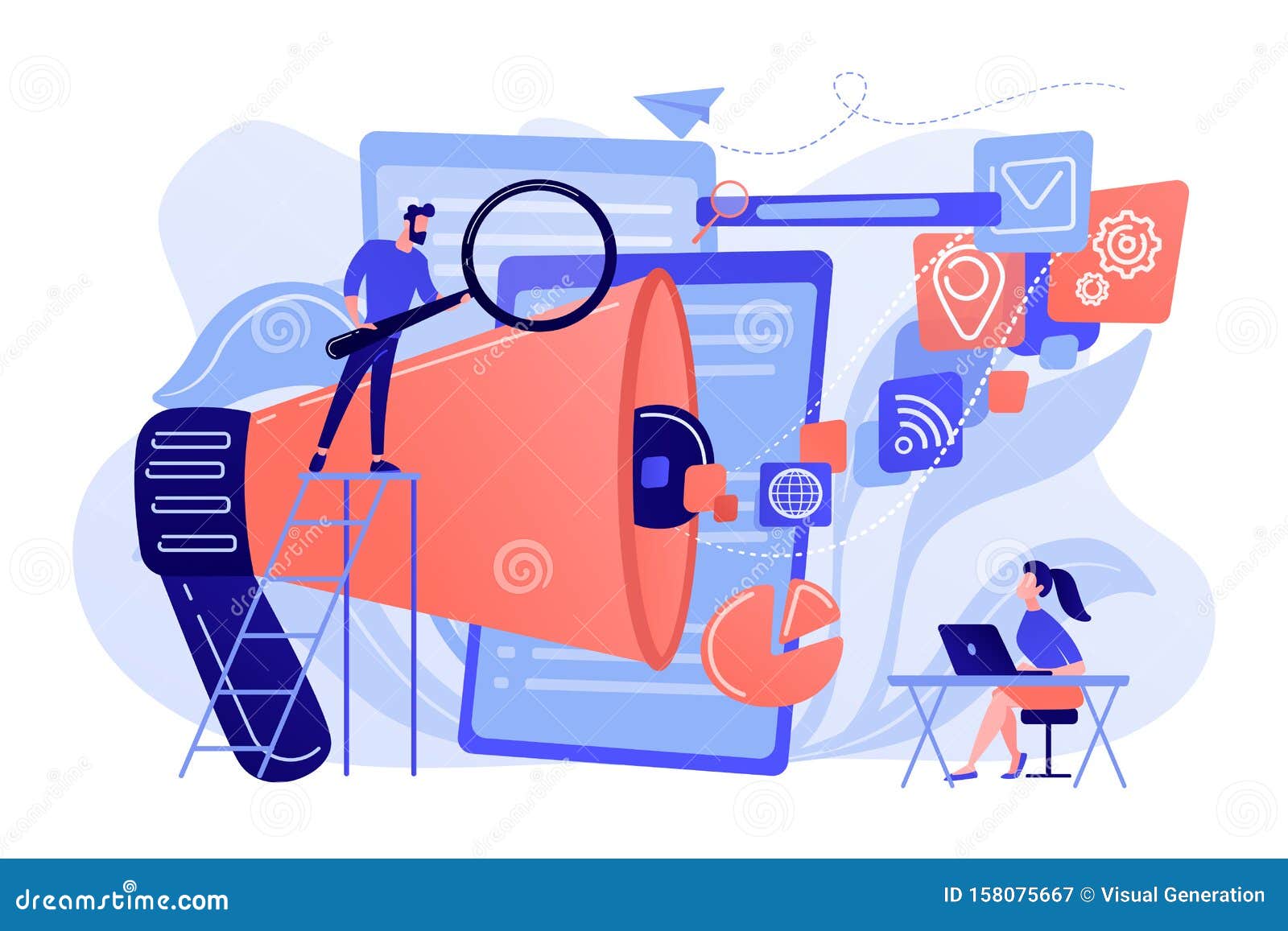 Search Engines Optimization Concept Vector Illustration. Stock Vector ... Search Engines Optimization Concept Vector Illustration. Stock Vector ...