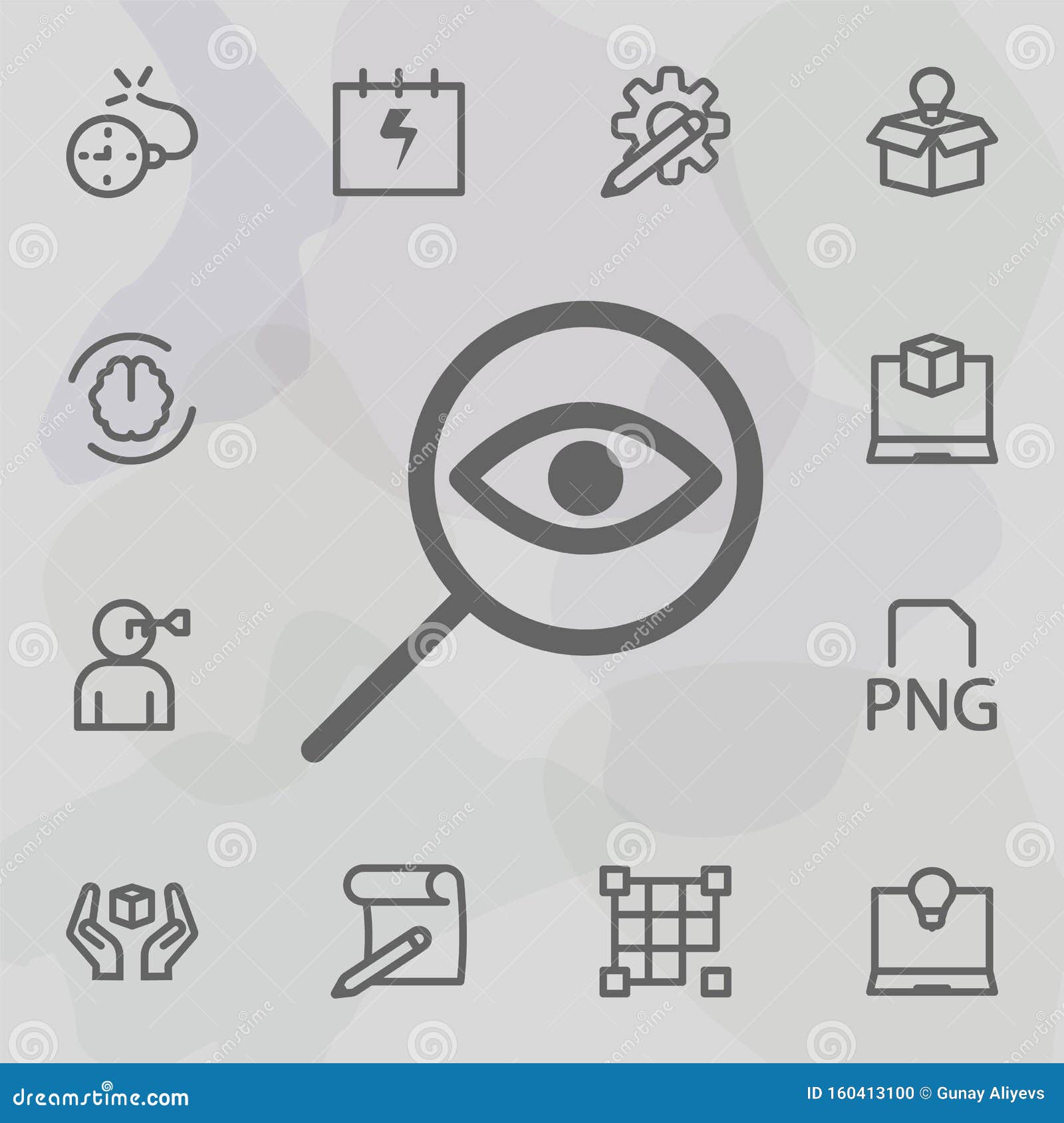 Search Eye Icon. Universal Set of Mix for Website Design and ...