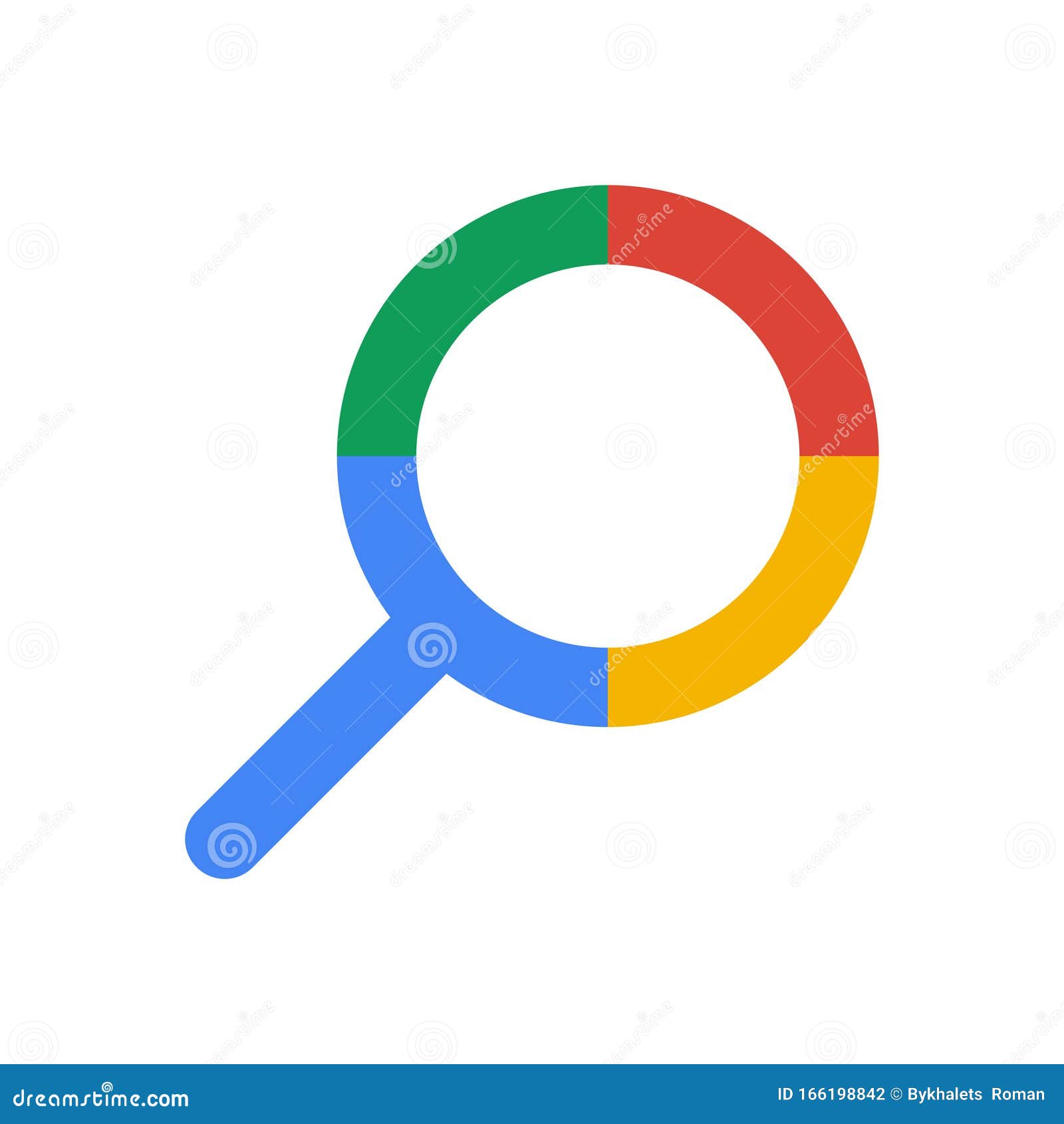 Search Find Colored Icon. Colored Vector Illustration. Flat Vector ...