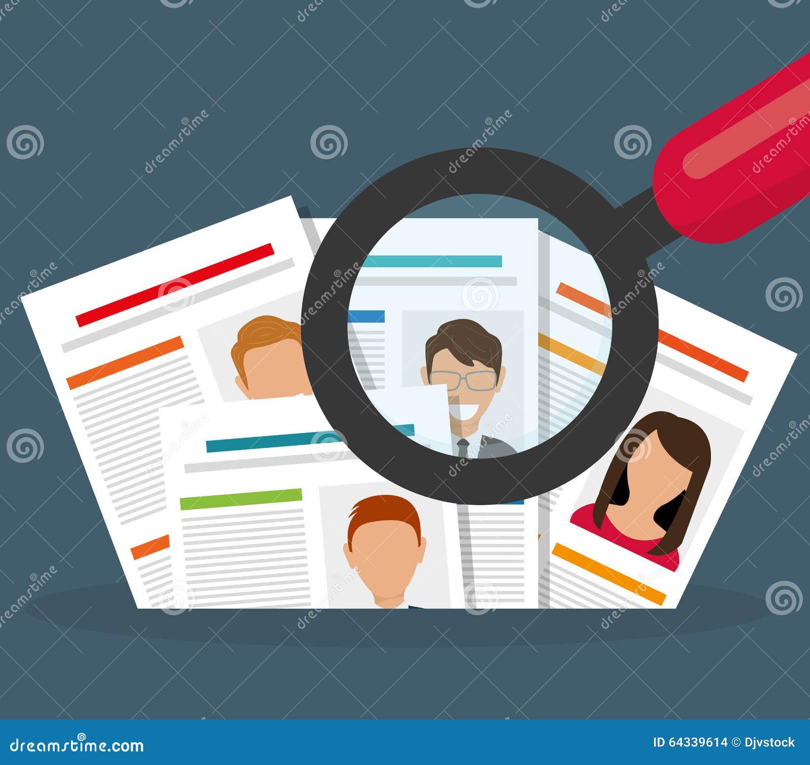 Search and find employment stock vector. Illustration of executive ...