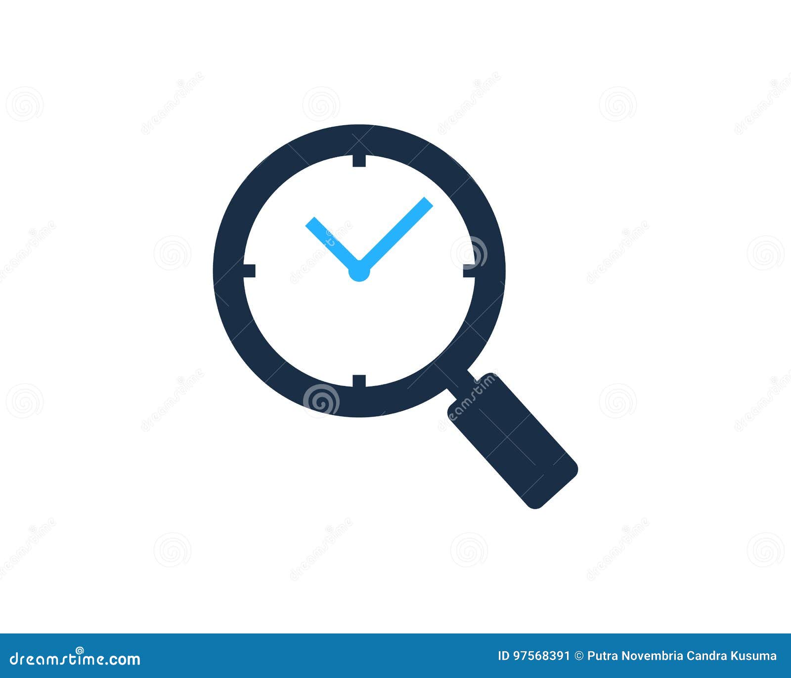 Search Find Time Icon Logo Design Element Stock Vector - Illustration ...