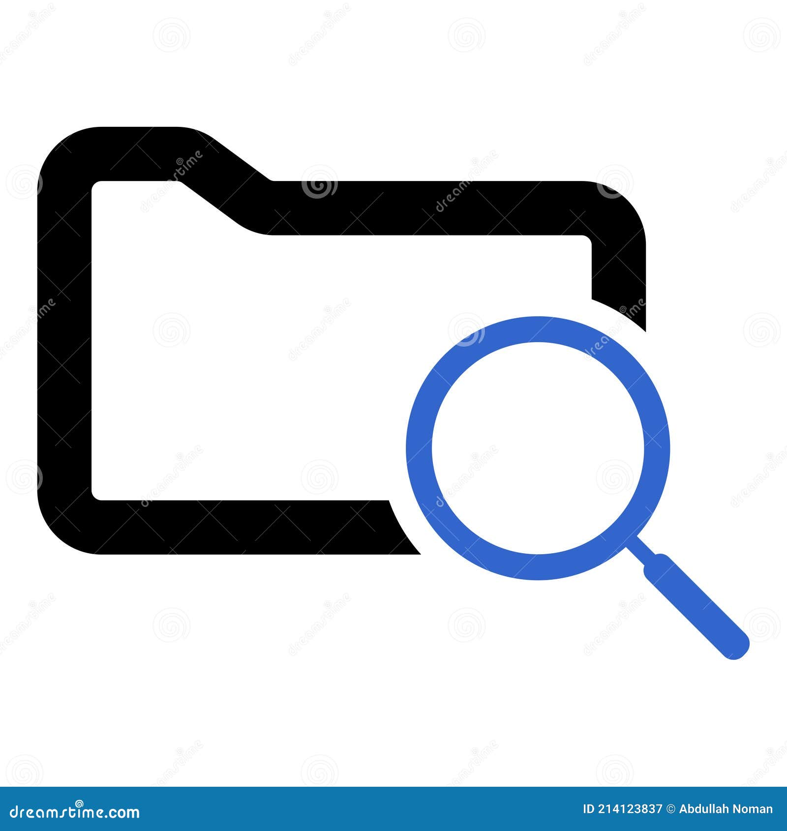 Search Folder Icon Design Vector Stock Vector - Illustration of office ...