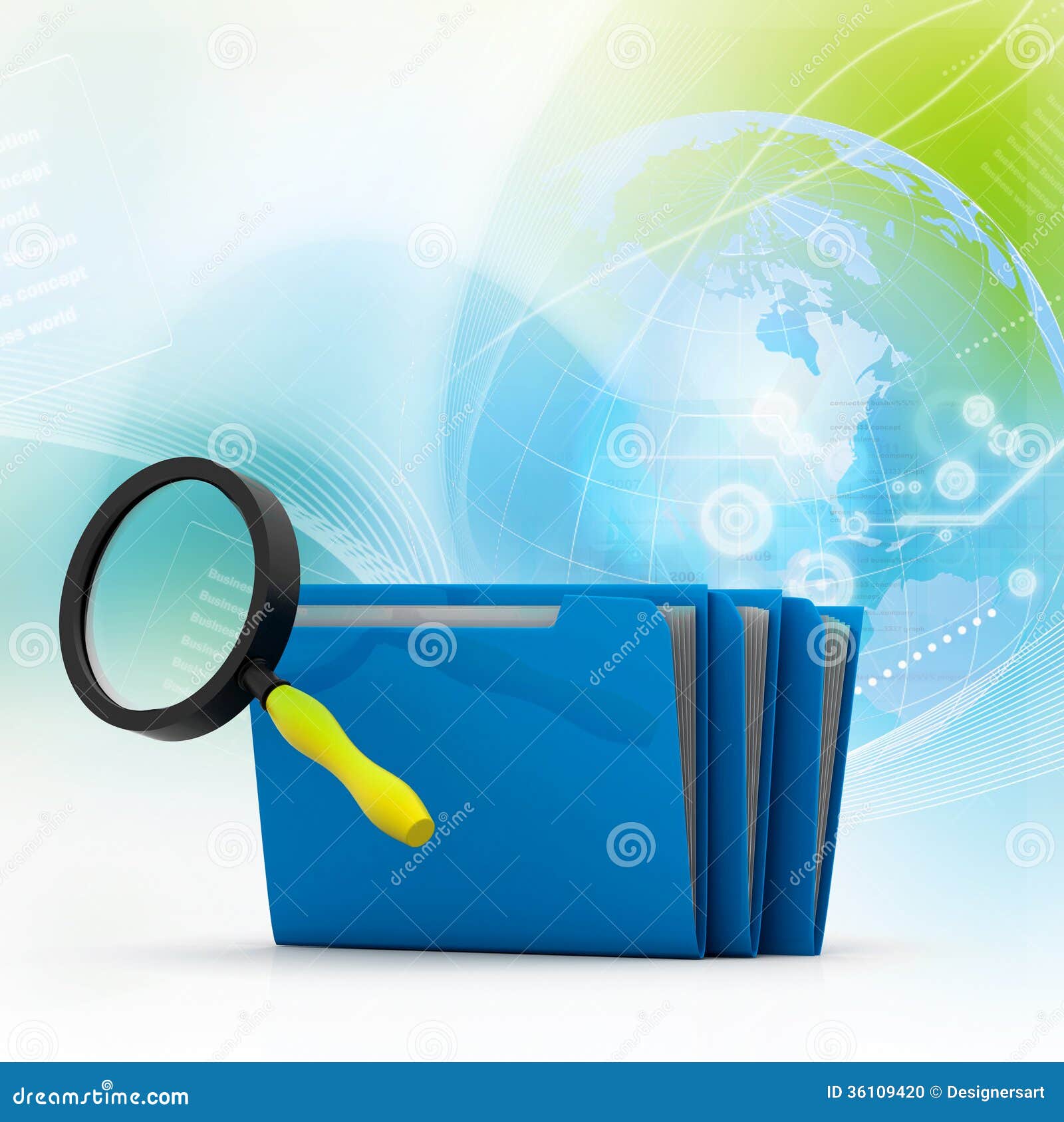 Search folders or archive stock illustration. Illustration of glass ...