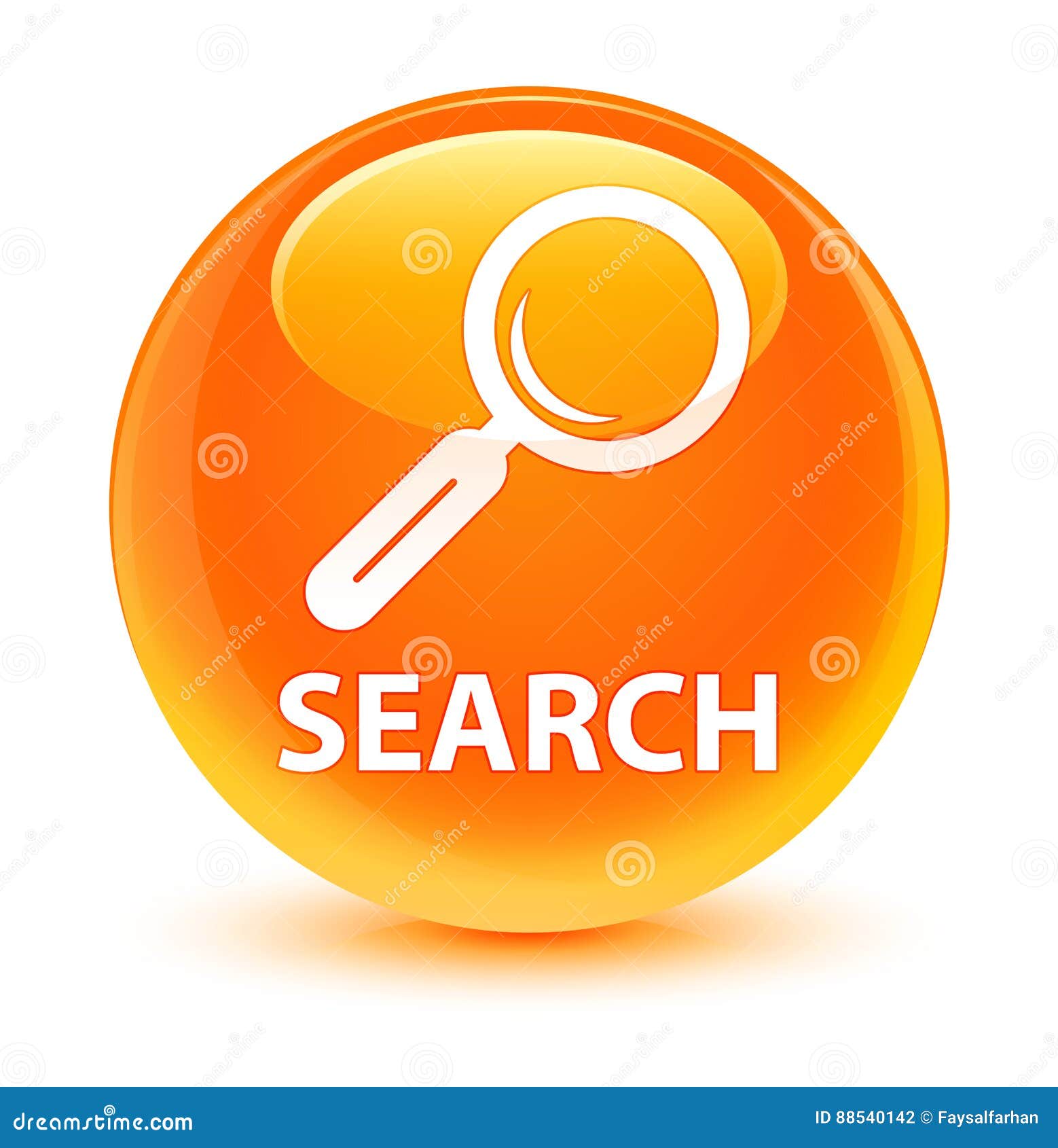 Search Glassy Orange Round Button Stock Illustration - Illustration of ...