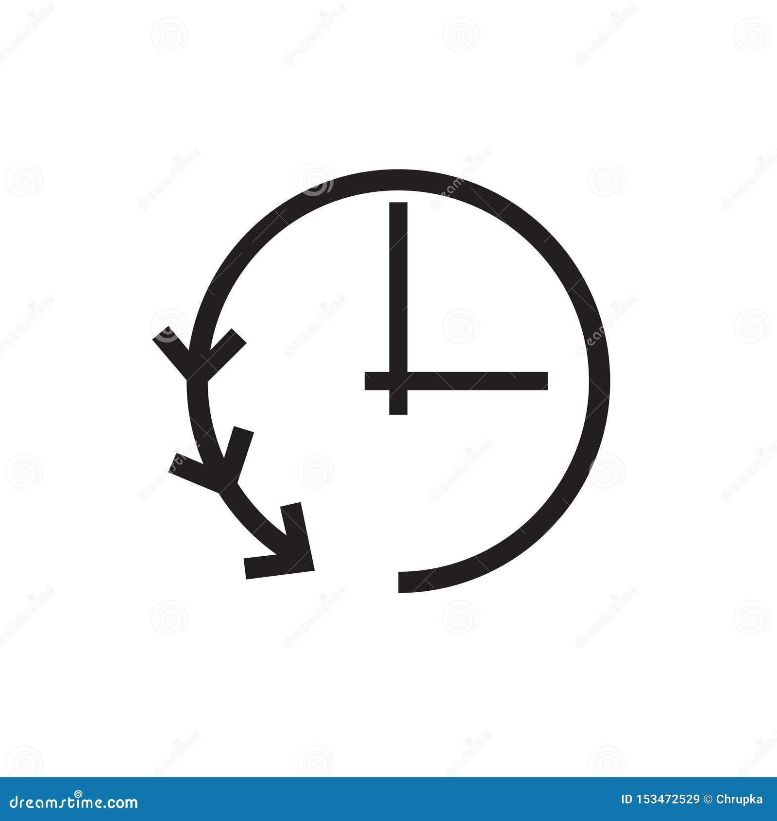 Search history icon stock vector. Illustration of icon - 153472529