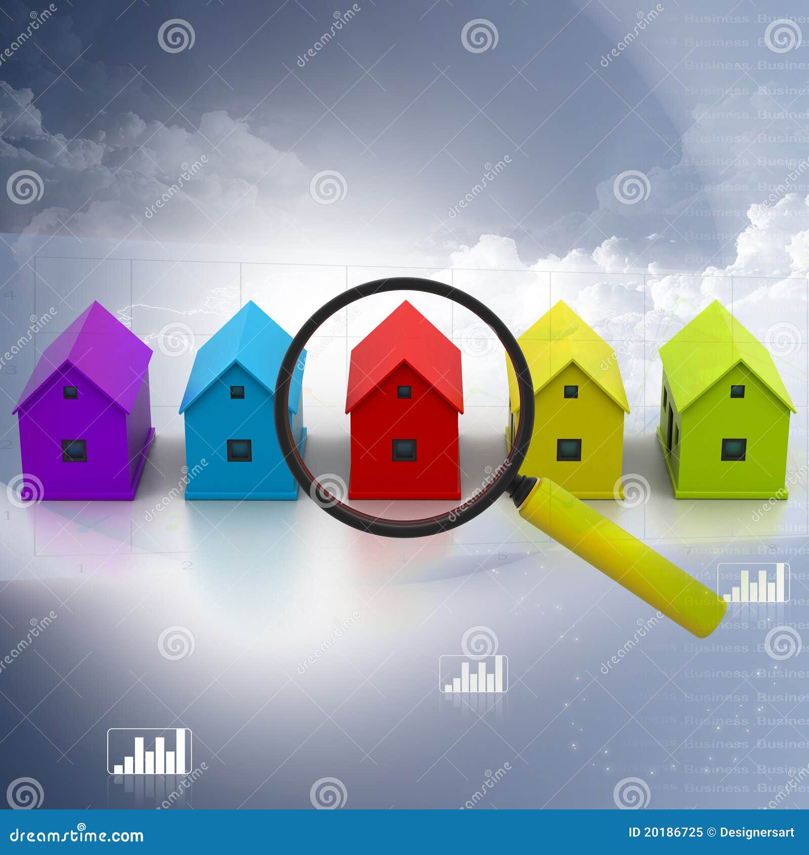 Search a home stock illustration. Illustration of exterior - 20186725