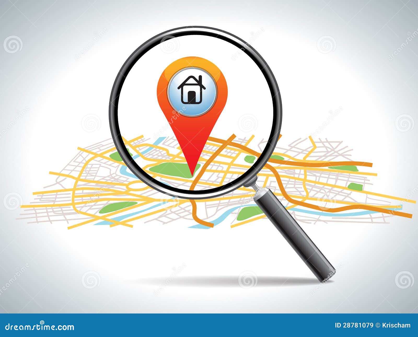 Search for home stock illustration. Illustration of search - 28781079