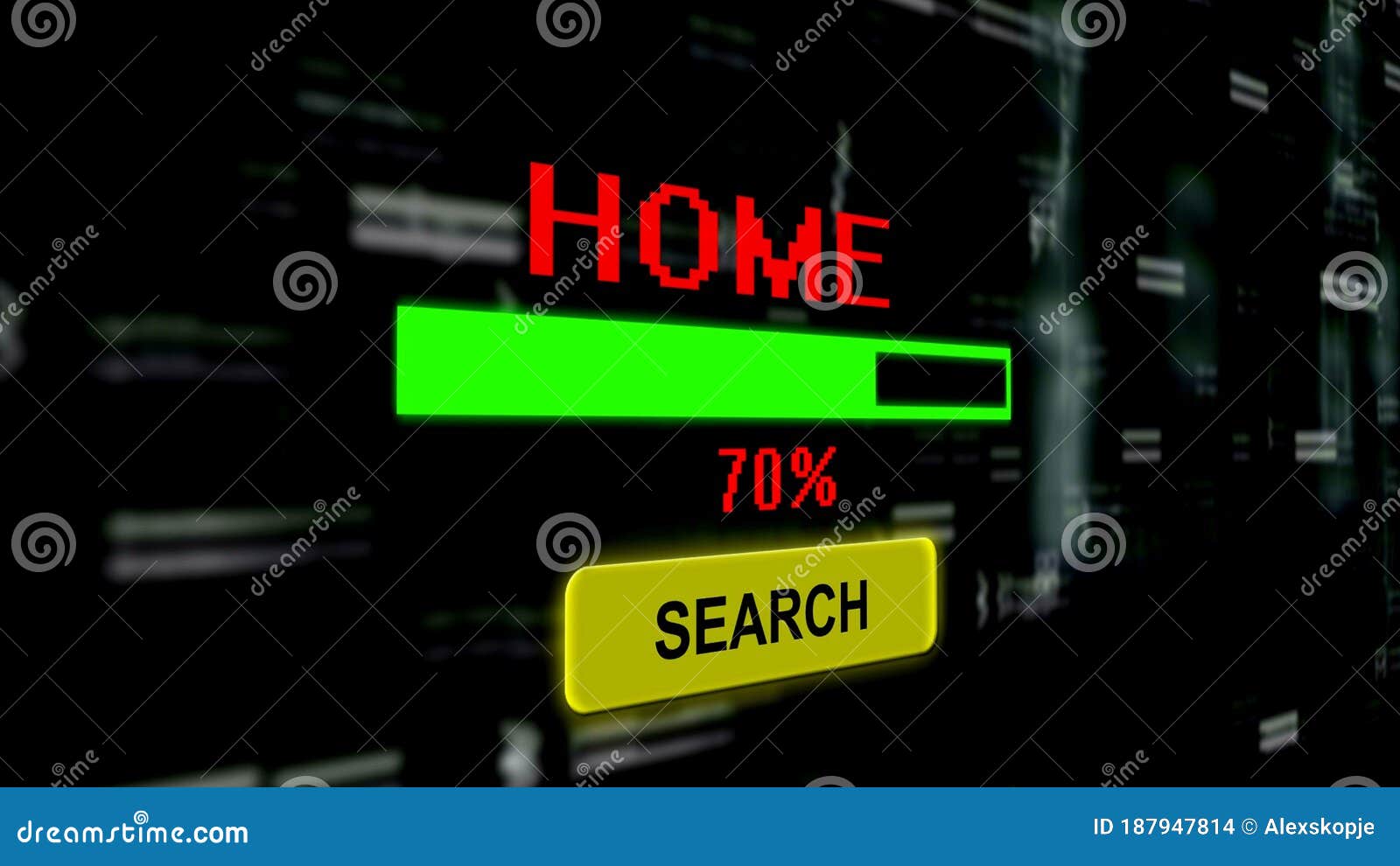 Search for Home Online Progress Bar Stock Illustration - Illustration ...