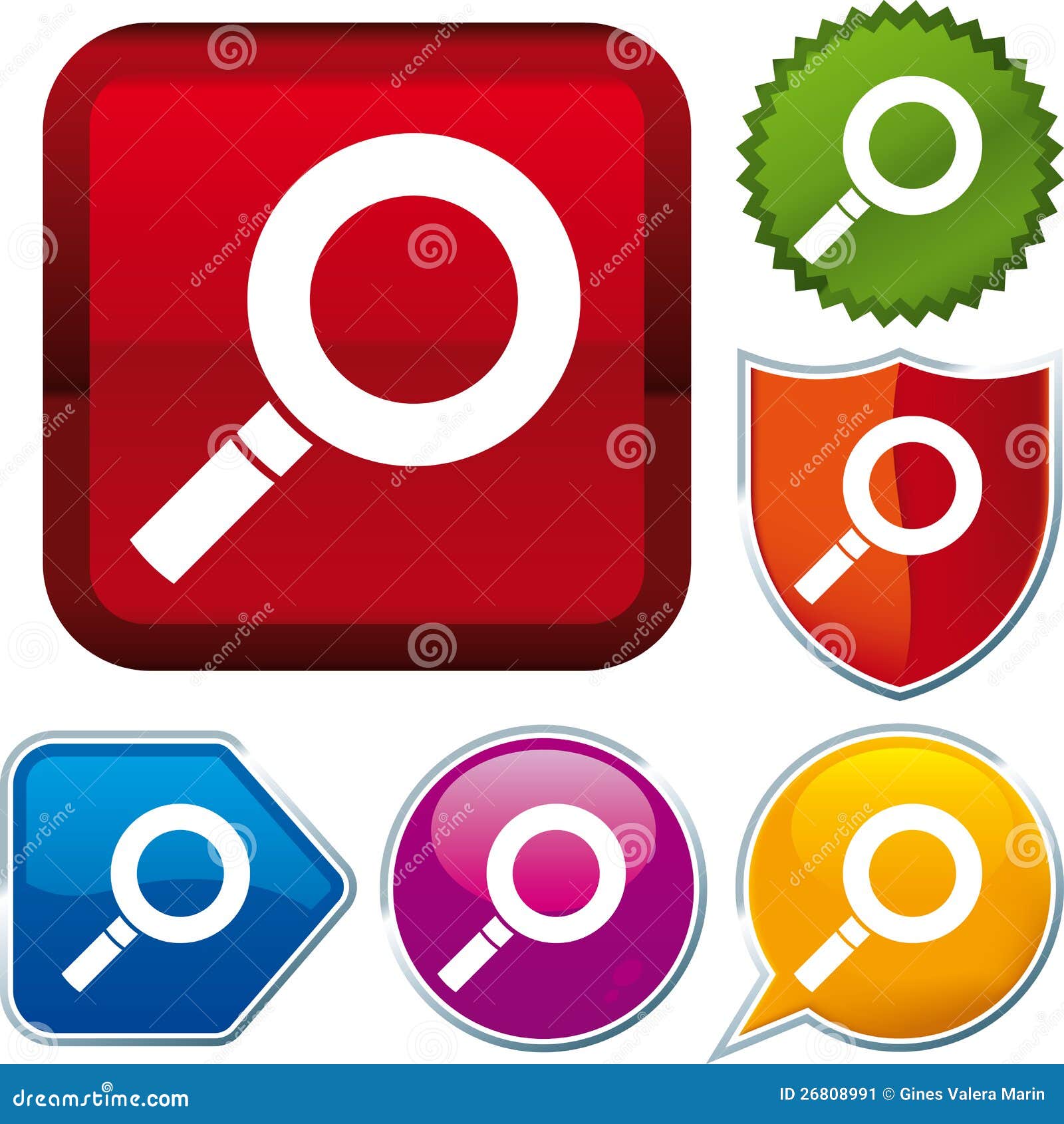 Search icon stock vector. Illustration of clean, button - 26808991