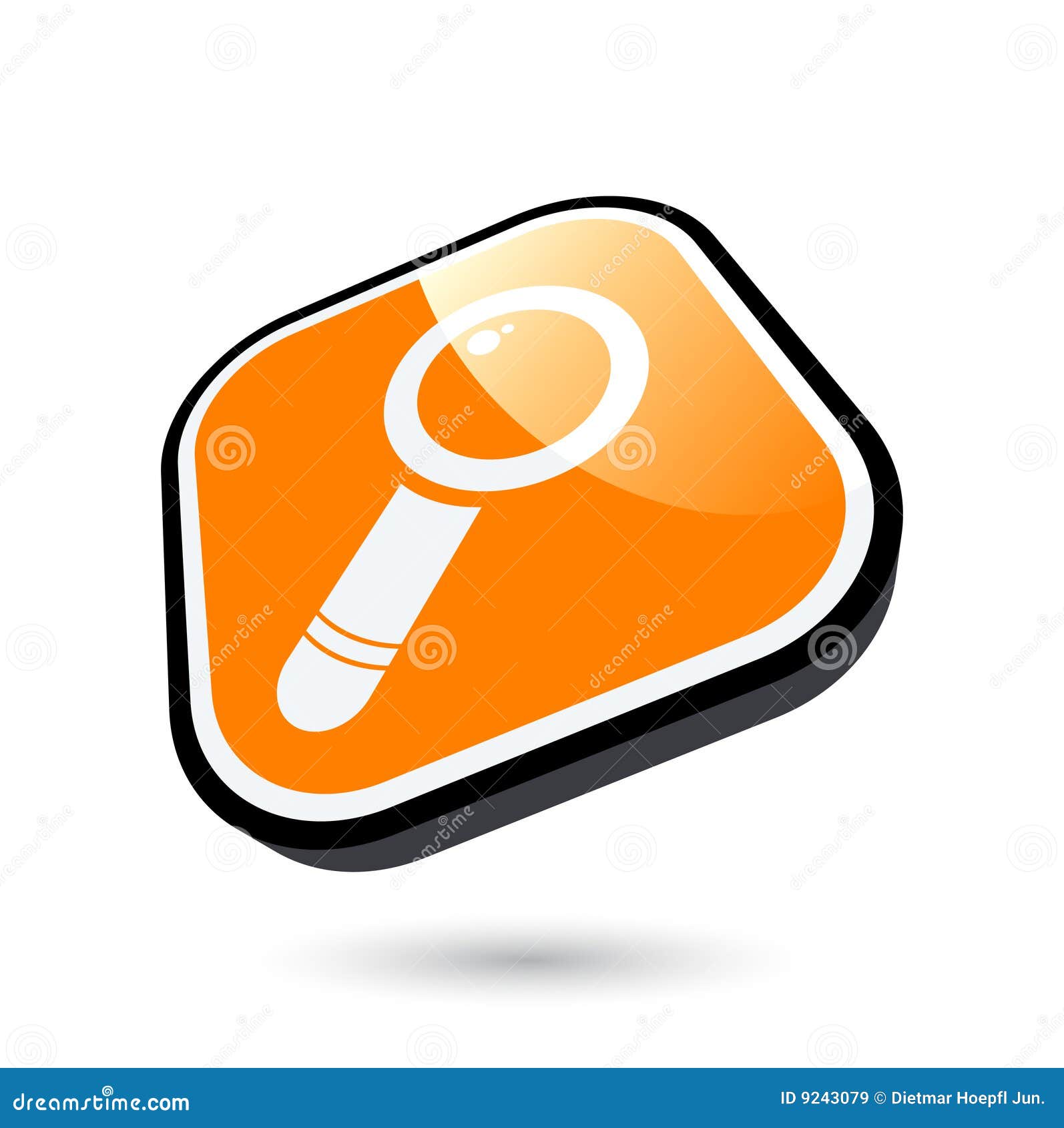 Search Icon In Trendy Flat Style On Grey Background. Magnifying Glass ...