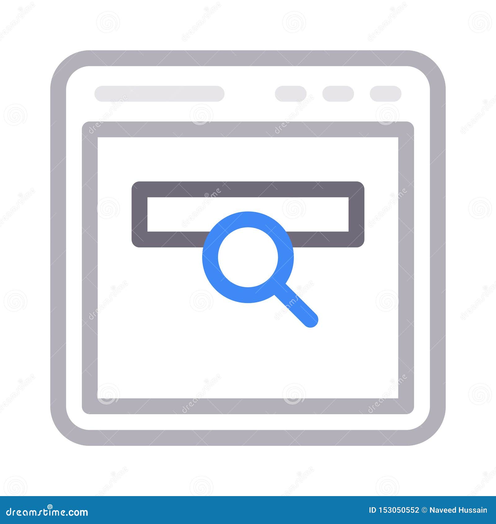 Search colour line icon stock vector. Illustration of design - 153050552