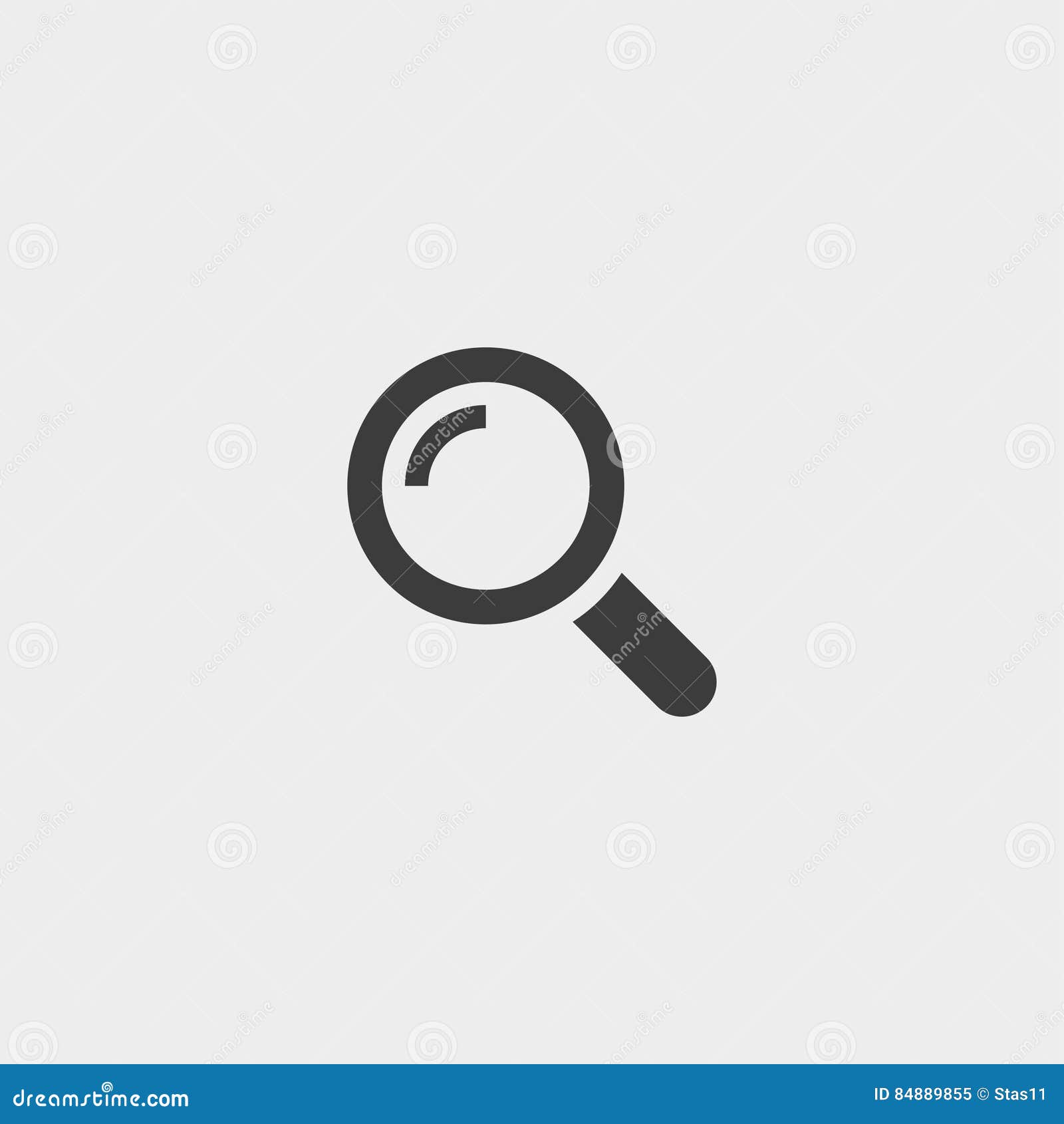 Search Icon in a Flat Design in Black Color. Vector Illustration Eps10 ...