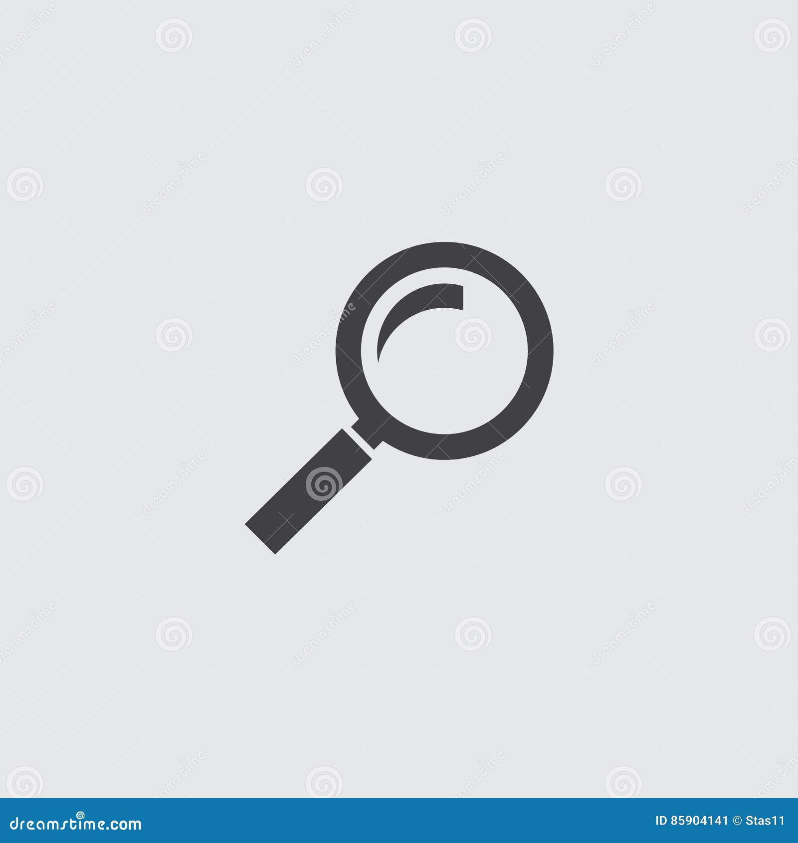 Search Icon in a Flat Design in Black Color. Vector Illustration Eps10 ...